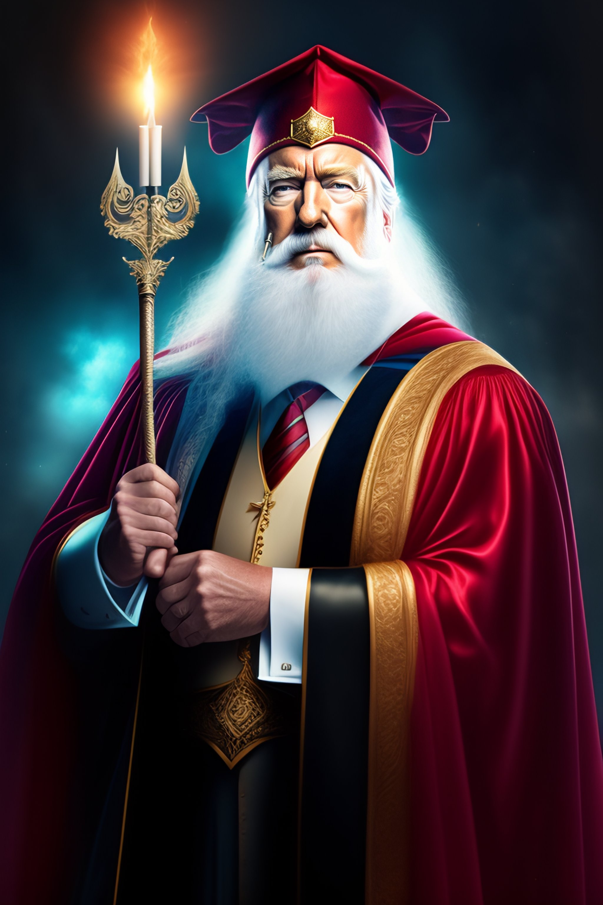 Lexica - Portrait of trump as Professor Albus Dumbledore wizard from ...
