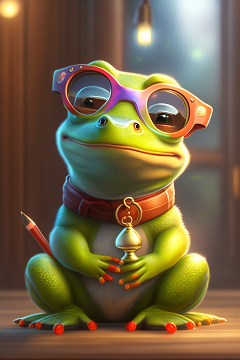 Lexica - Happy frog pepe, with inu dog ear, with augmented reality ...