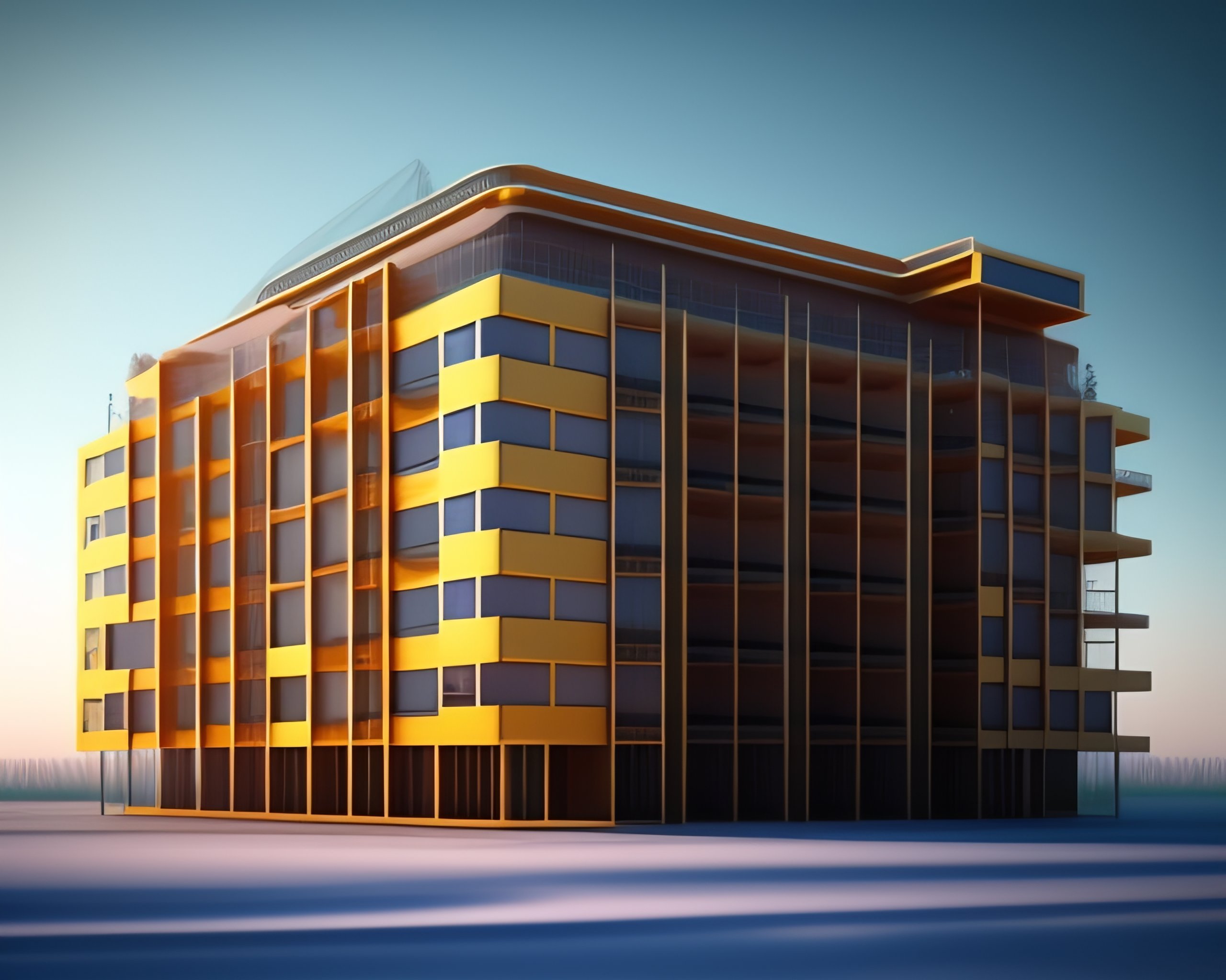Lexica - 3d building being rendered