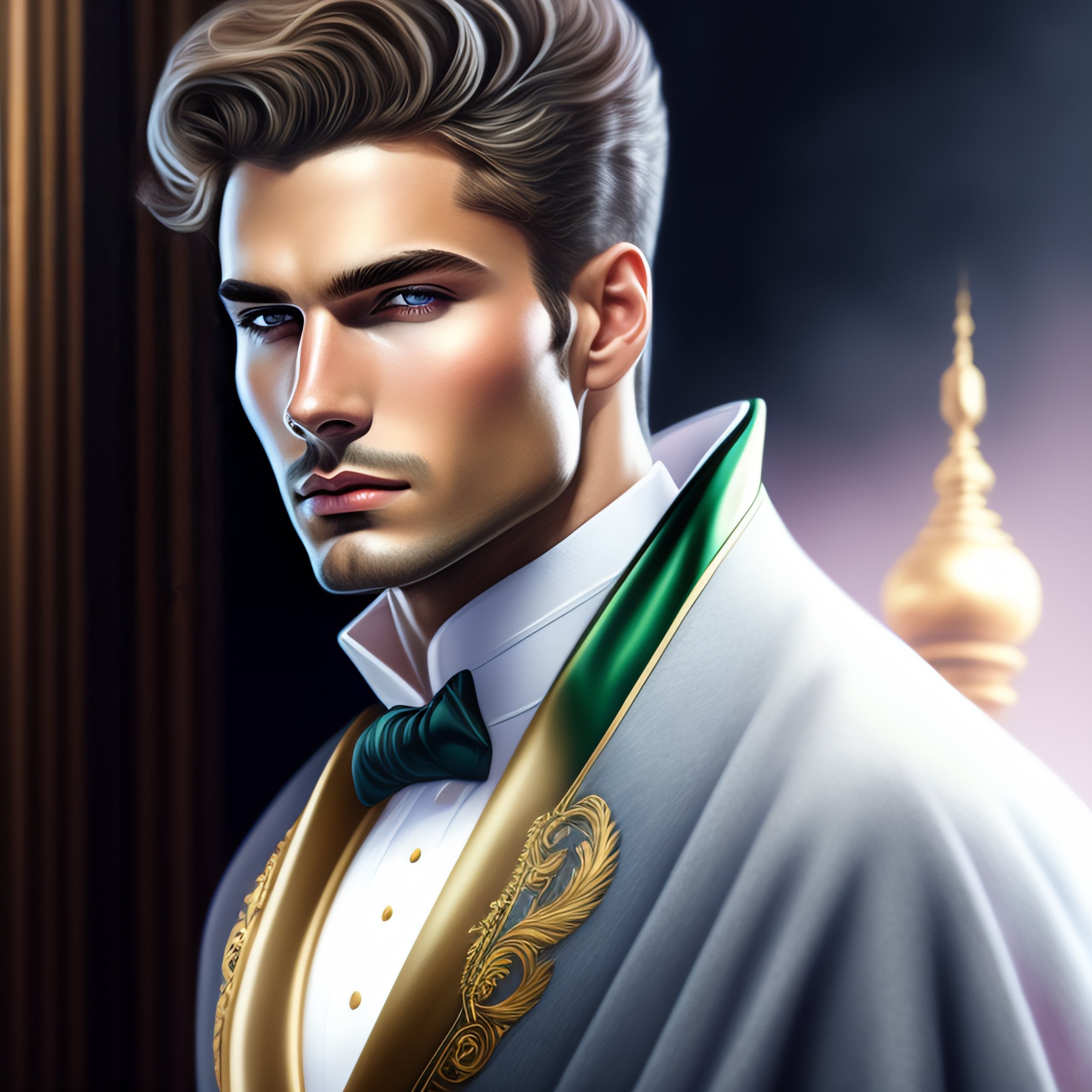 Lexica - Detailed illustration, pastel sketch, intimidating male ...