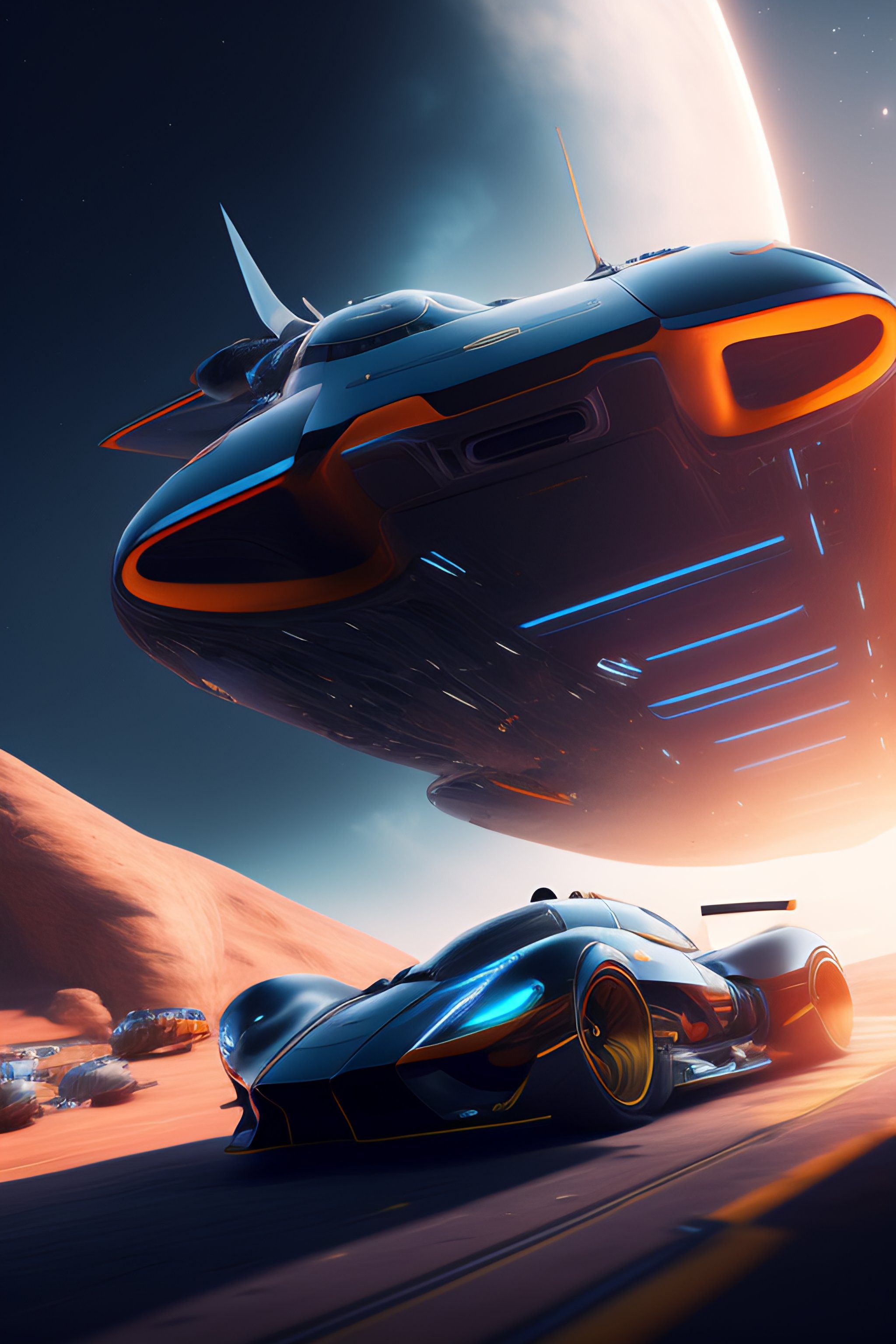 Lexica - Highly detailed futuristic cars racing in space, overwatch art ...