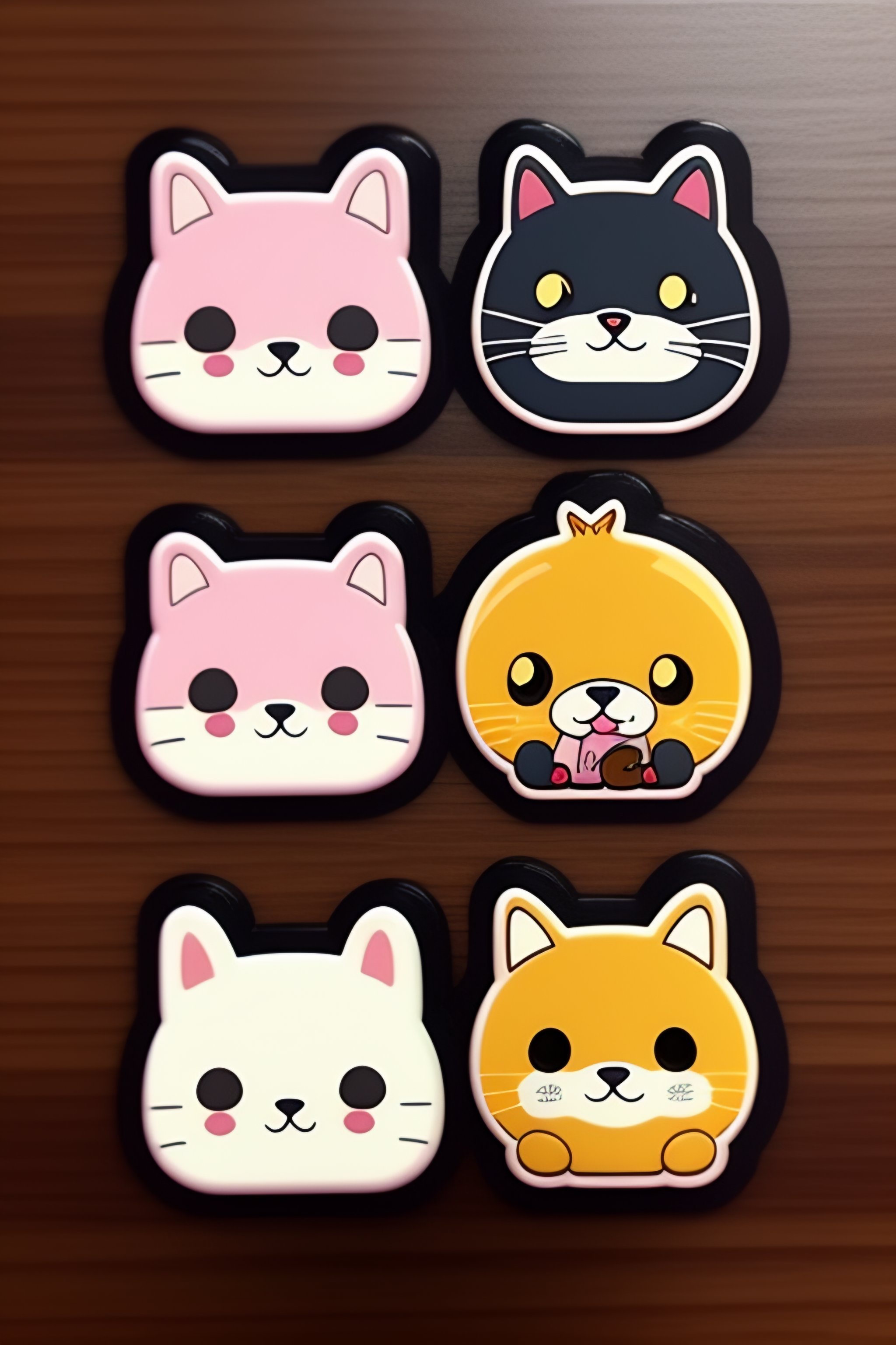 Lexica - 2D cute stickers from your favorite cartoon characters even ...