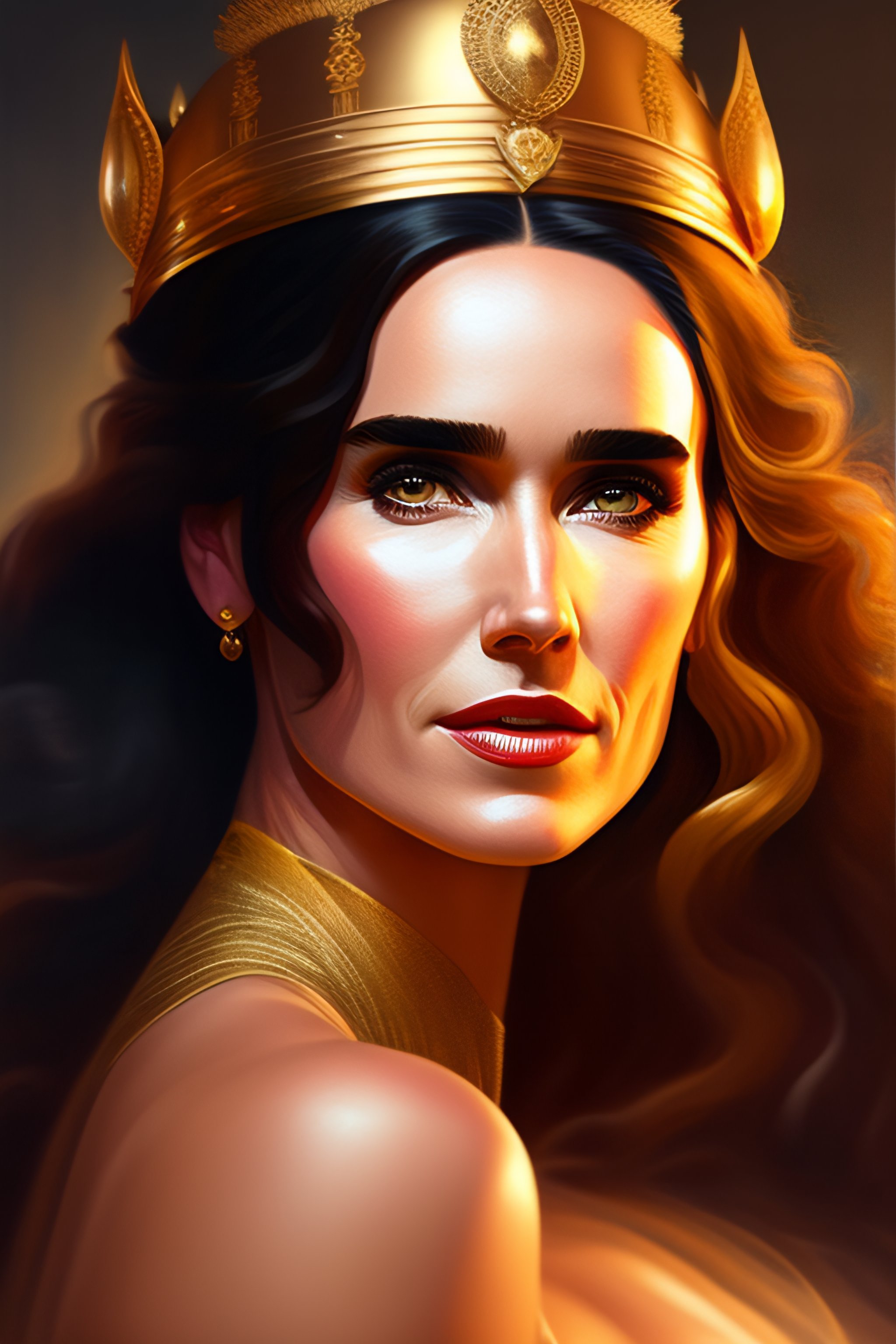 Lexica - Jennifer Connelly as Athena, goddess of beauty in the style of ...
