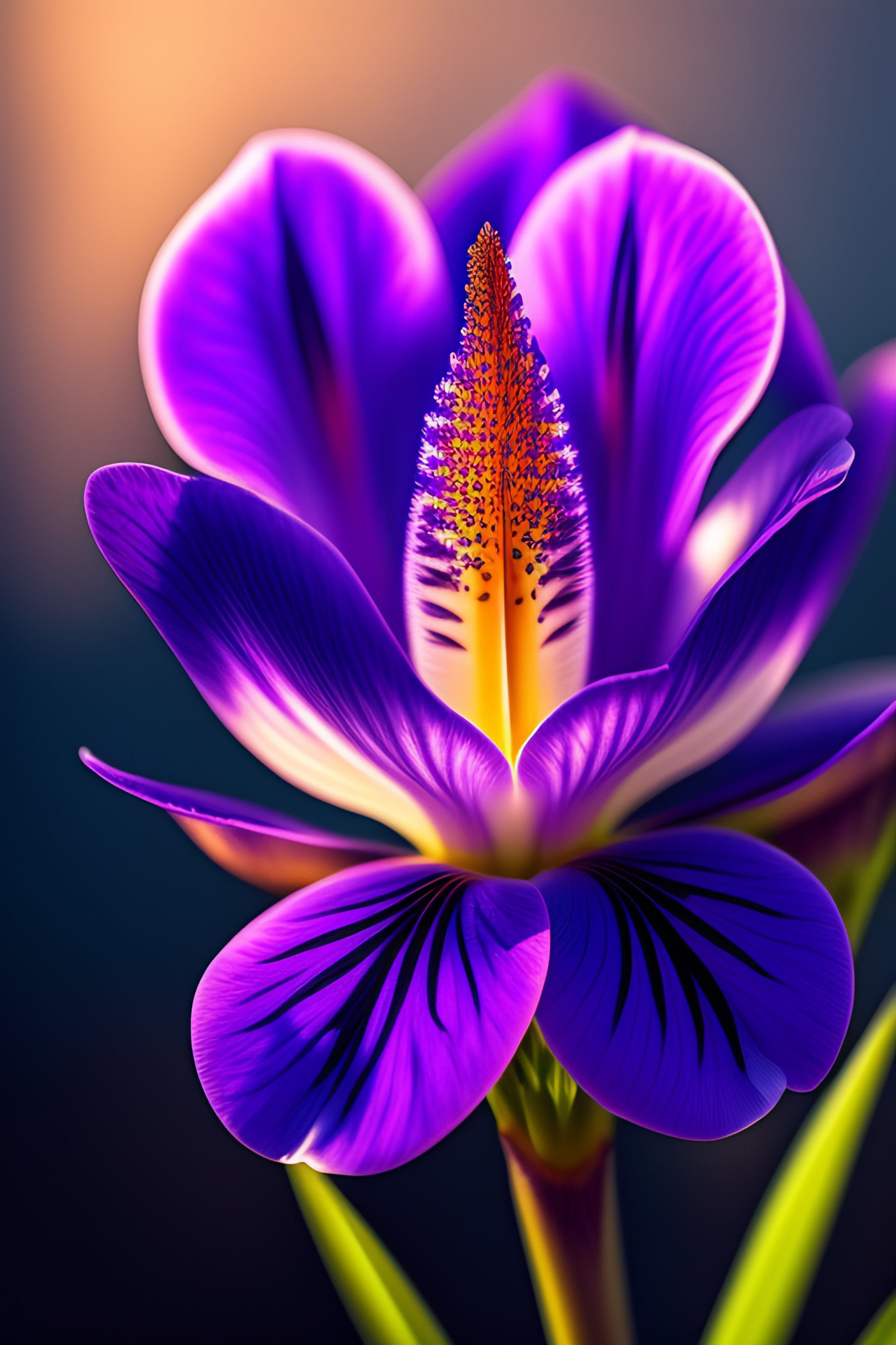 Lexica - Purple iris, abstract,beautiful, 3d