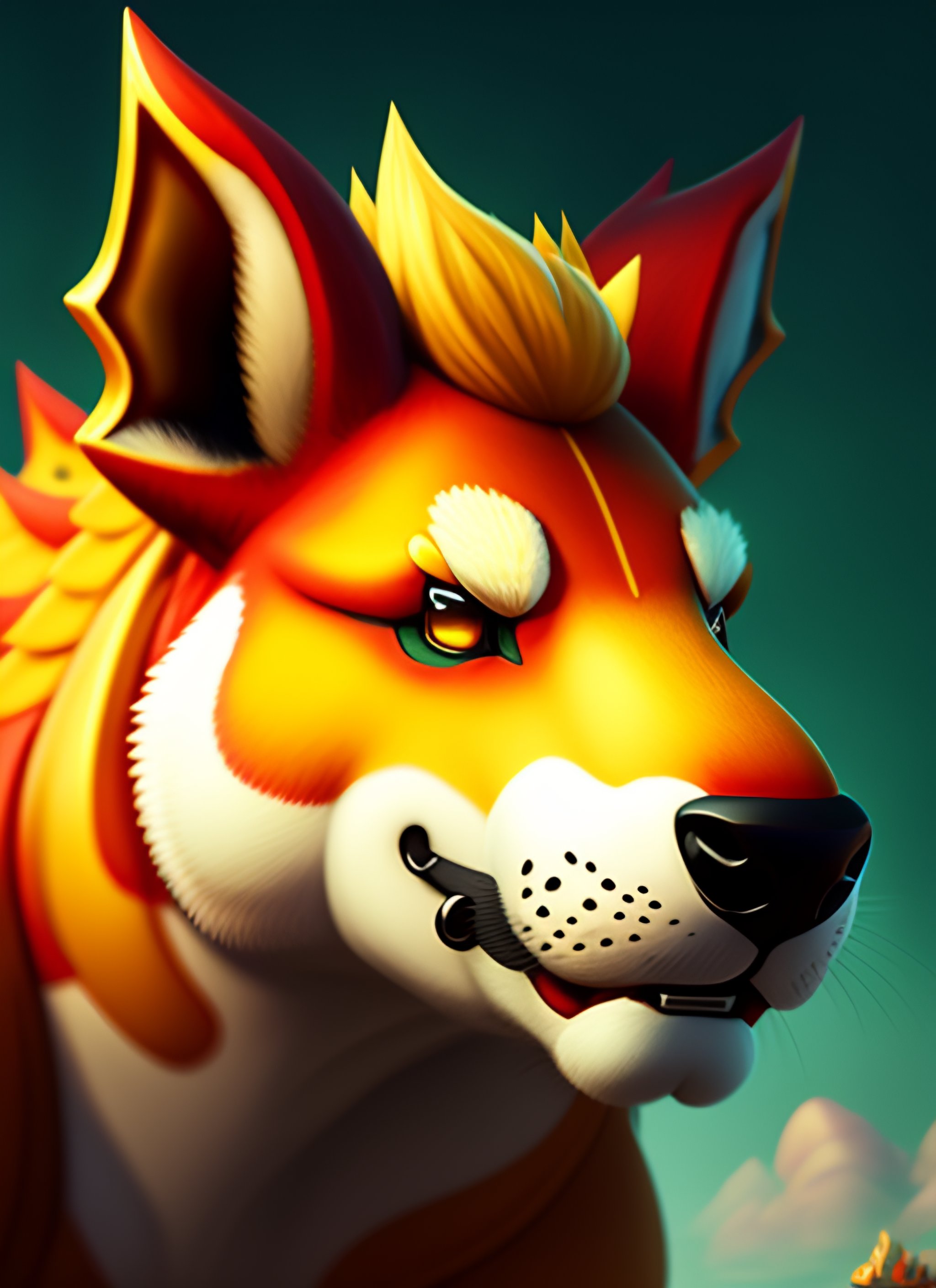 Lexica - Portrait of ((Bowser from Super Mario)), bright, colorful ...
