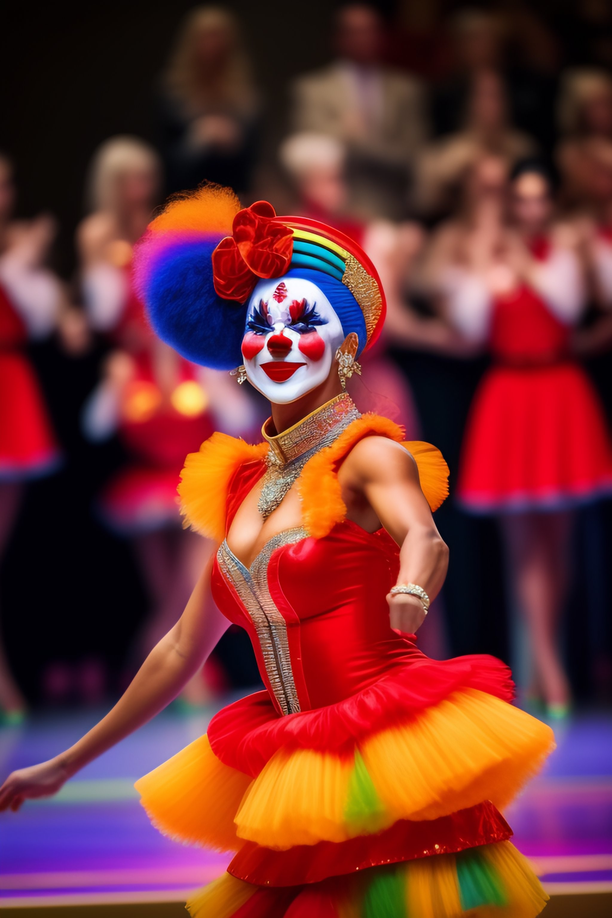 Lexica - Dancing clowns beauty pageant