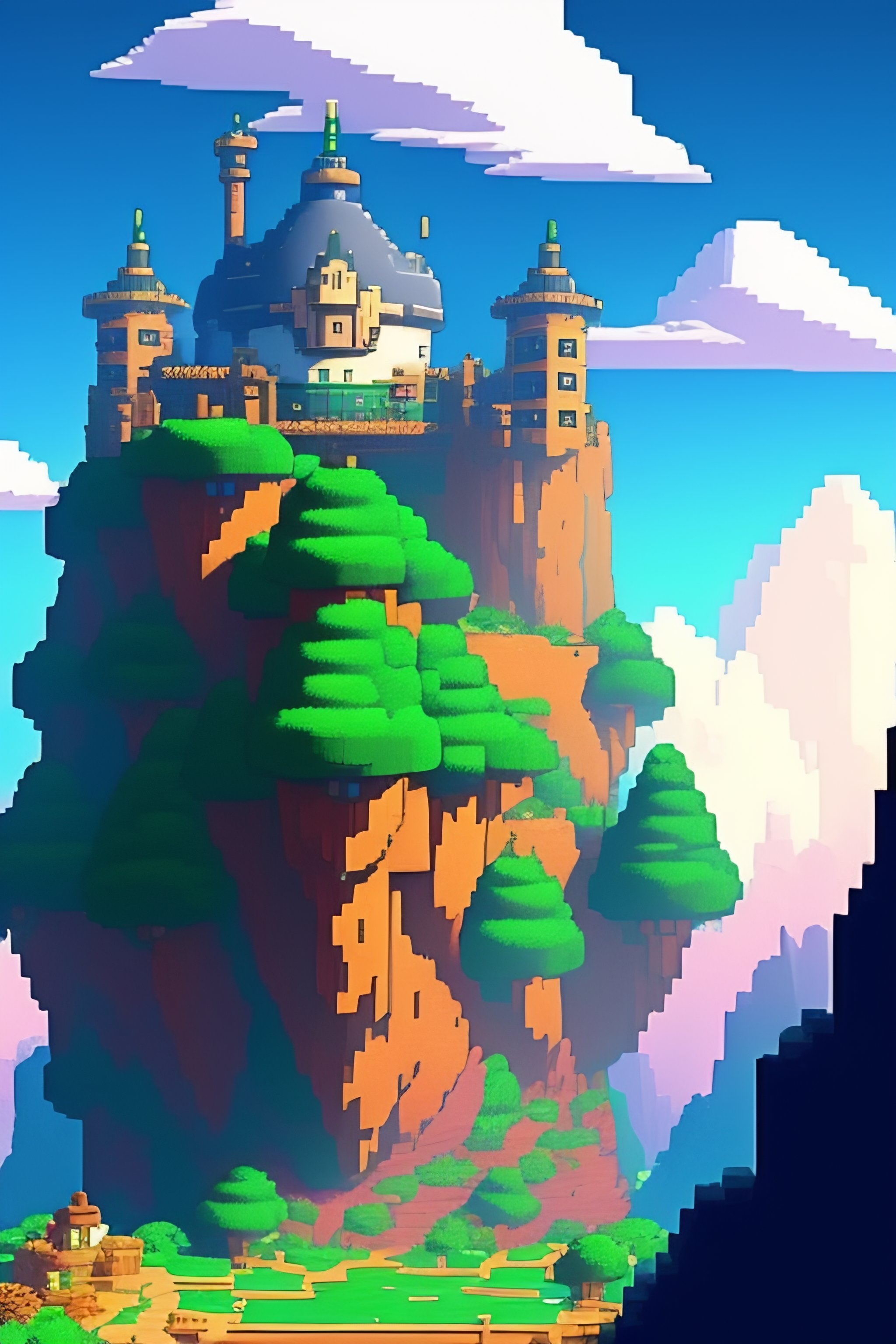 Lexica - Studio ghibli's, castle in the sky, minecraft, rebecca sugar ...