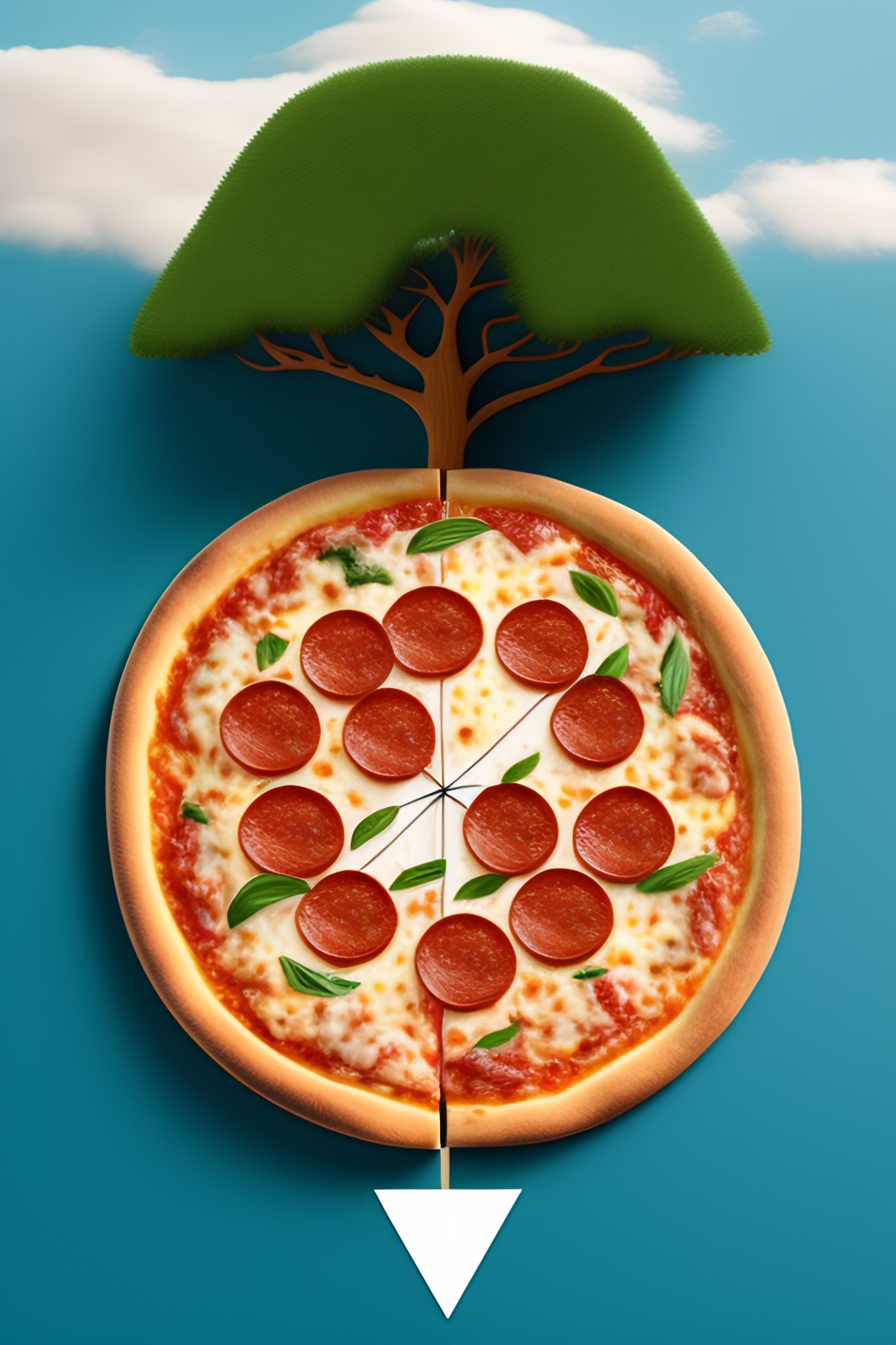 Lexica - Create a pizza arrow on a tree
