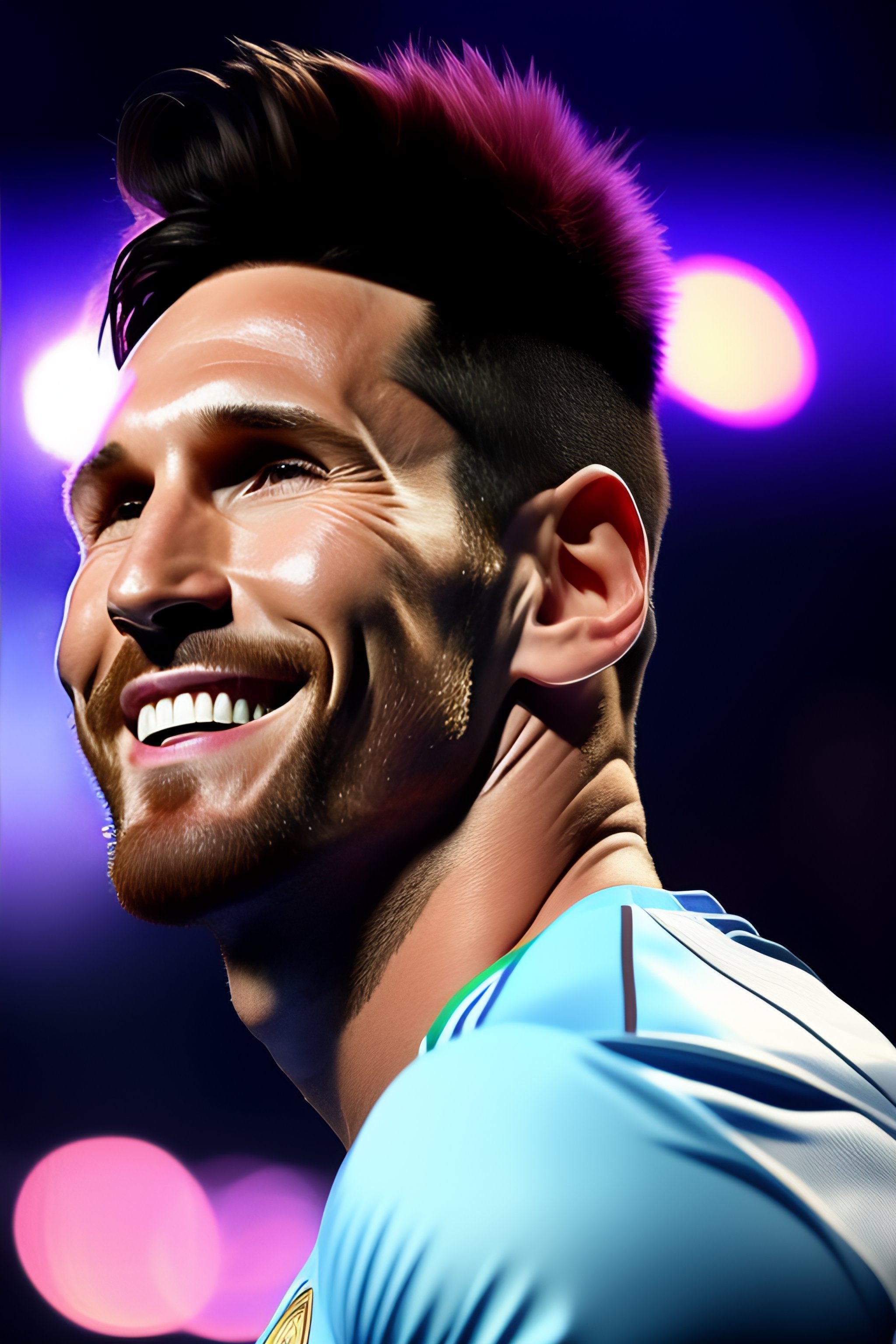 Lexica - Lionel Messi singing in the final of X Factor