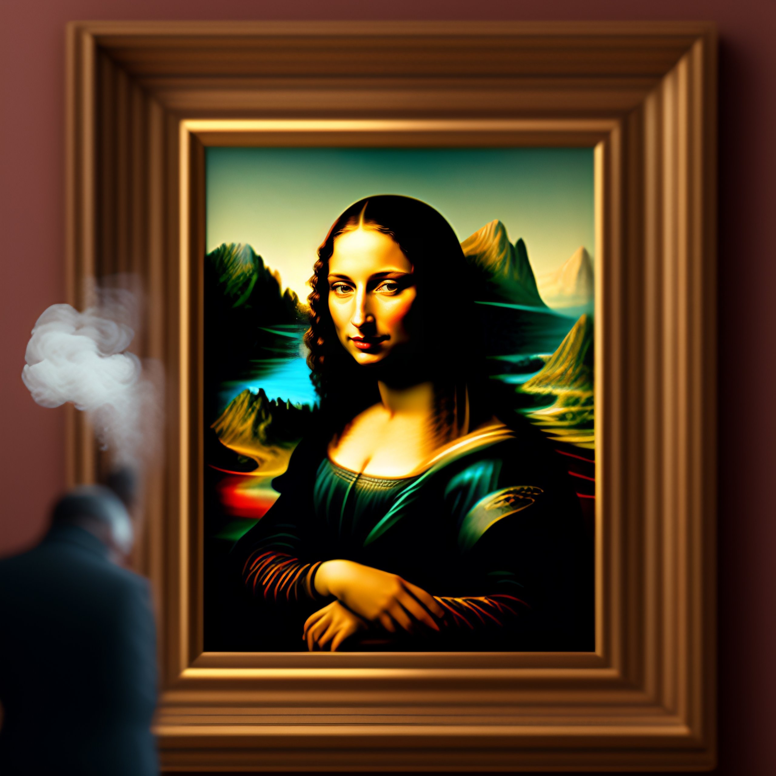 Lexica - The Mona Lisa smoking