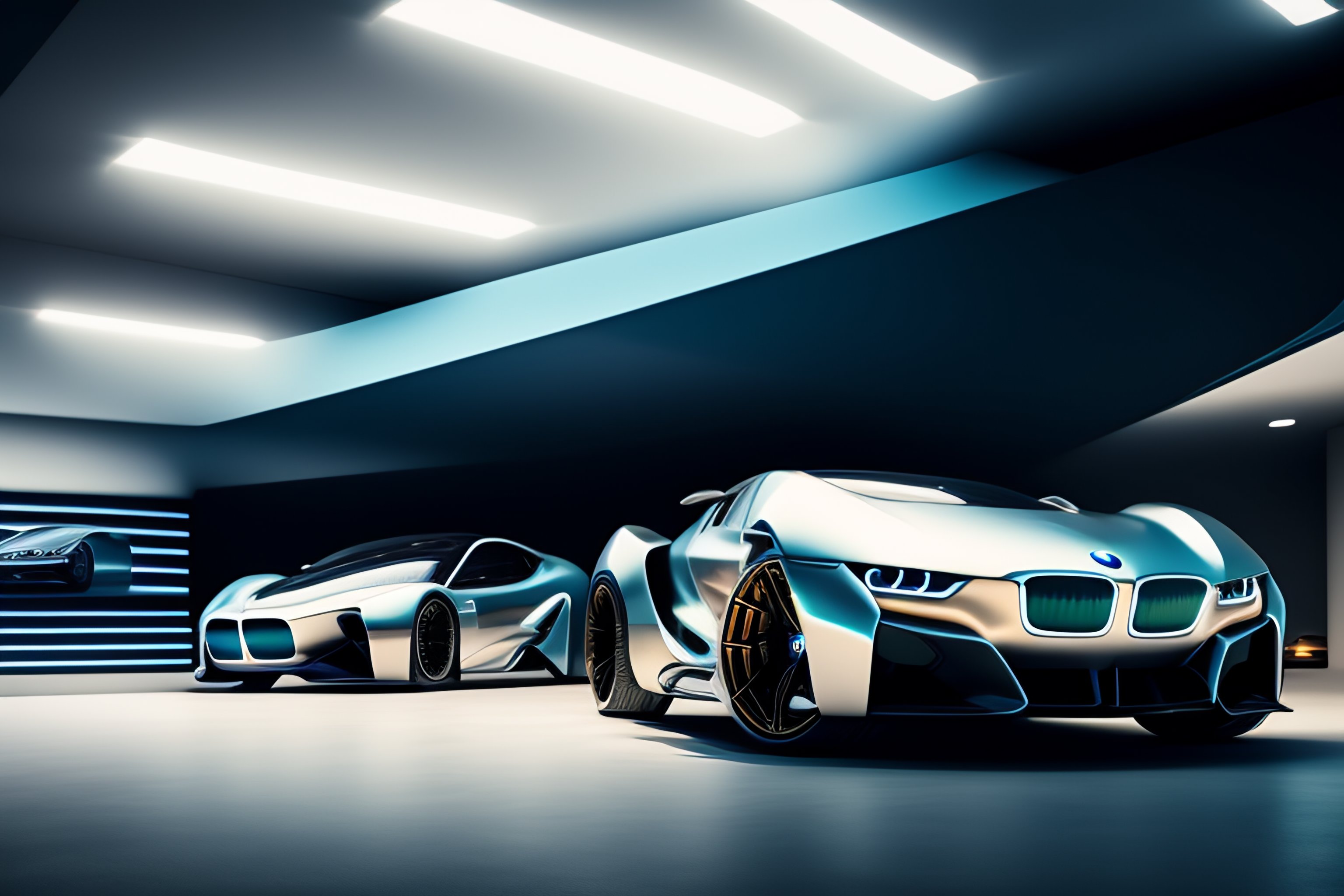 Lexica - Futuristic BMW Dealership in modern city