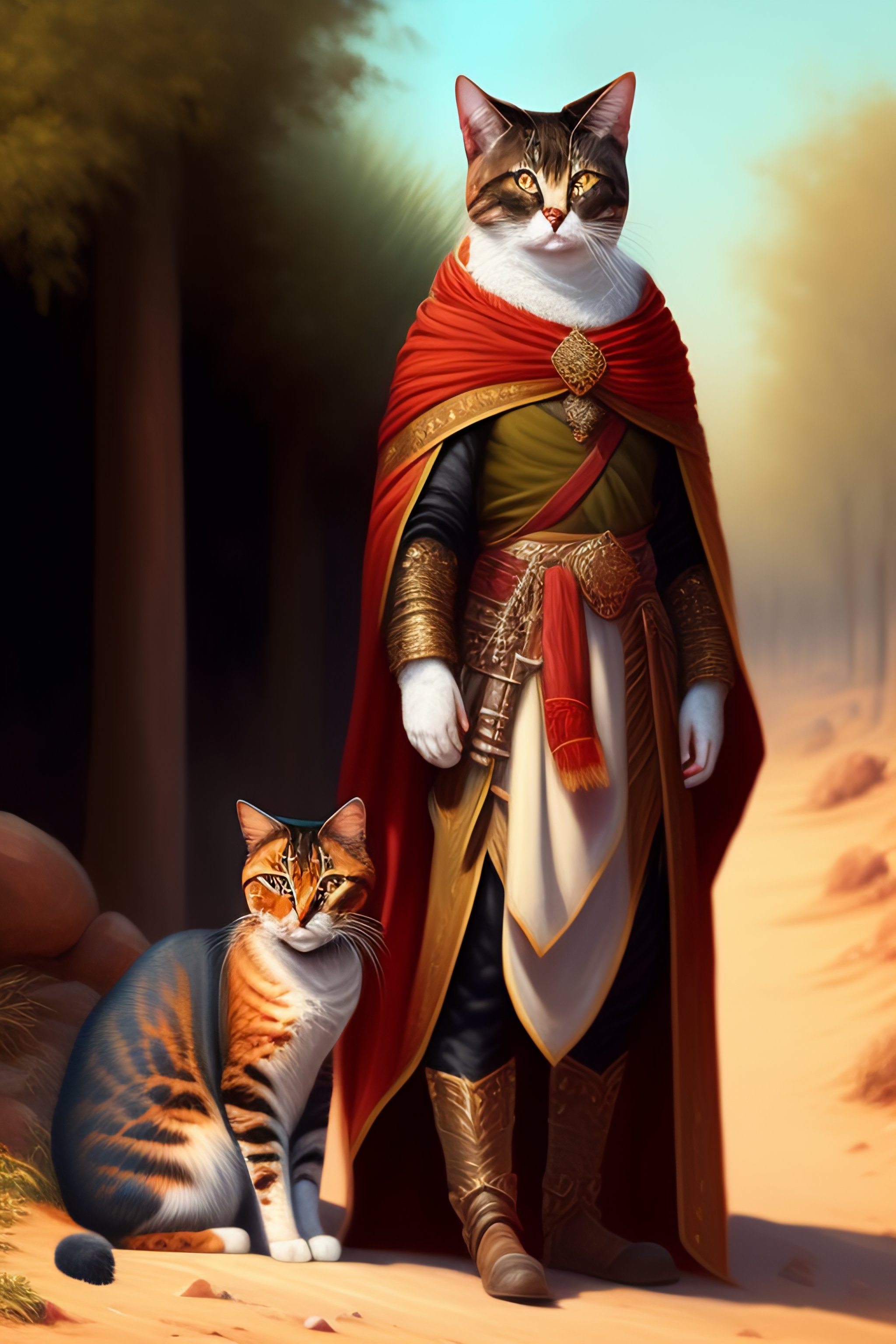 Lexica - A full body portrait of a cat quarter bedouin blind pulp ...