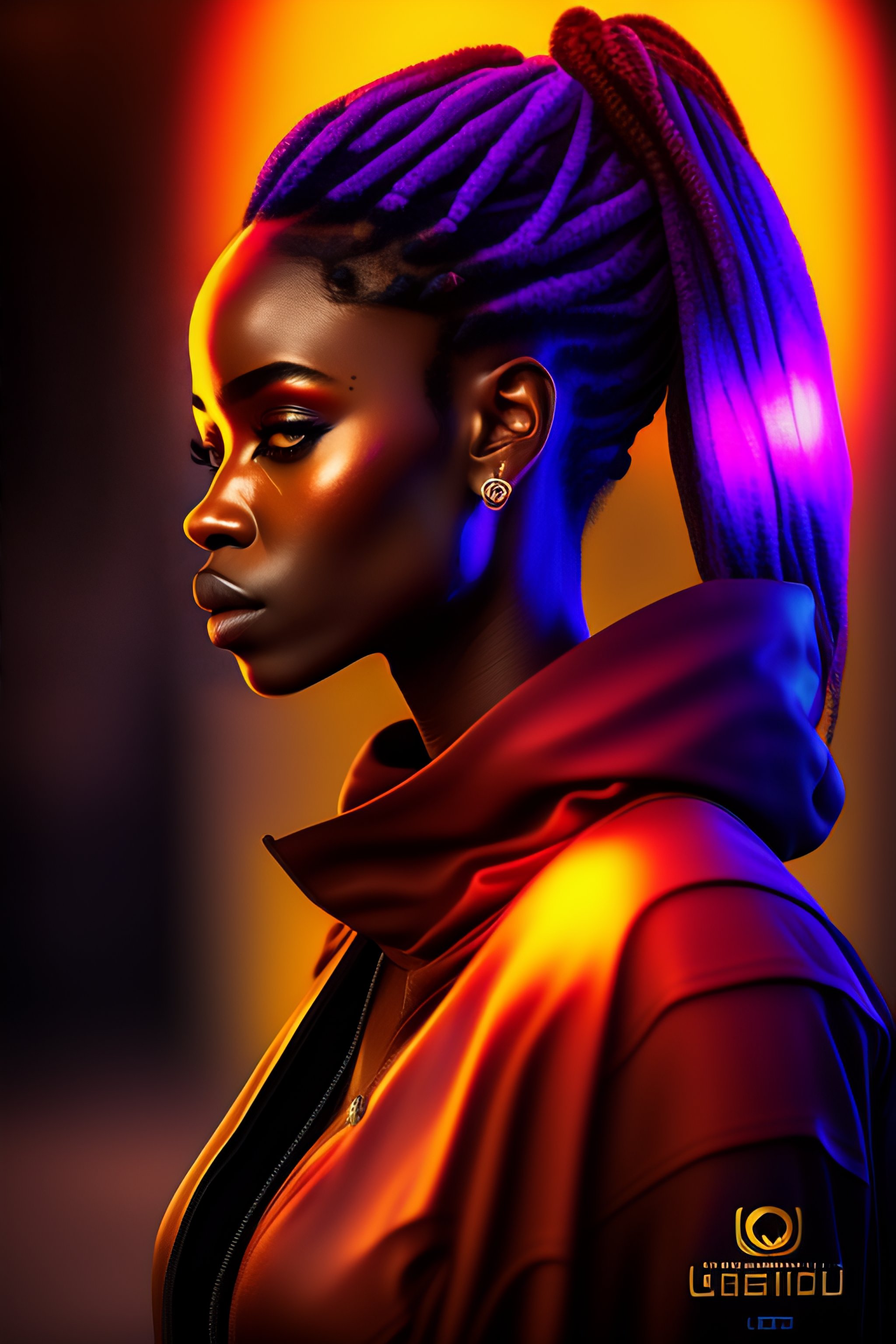 Lexica - African cyberpunk, tekno light, diffusion light, 8k, cartoon