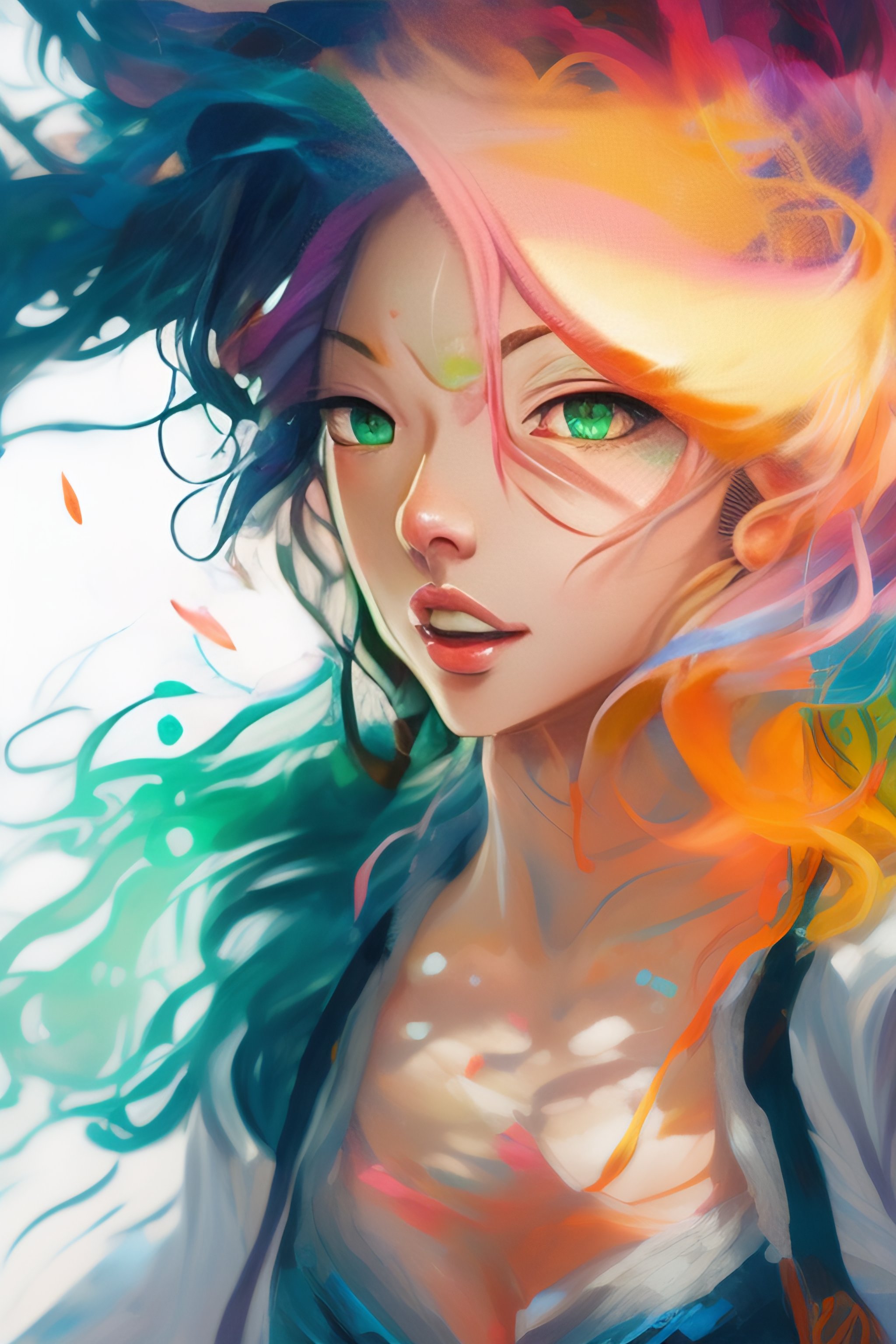 Lexica - (anime style), cinematic lighting, crazy mad aggressive face ...