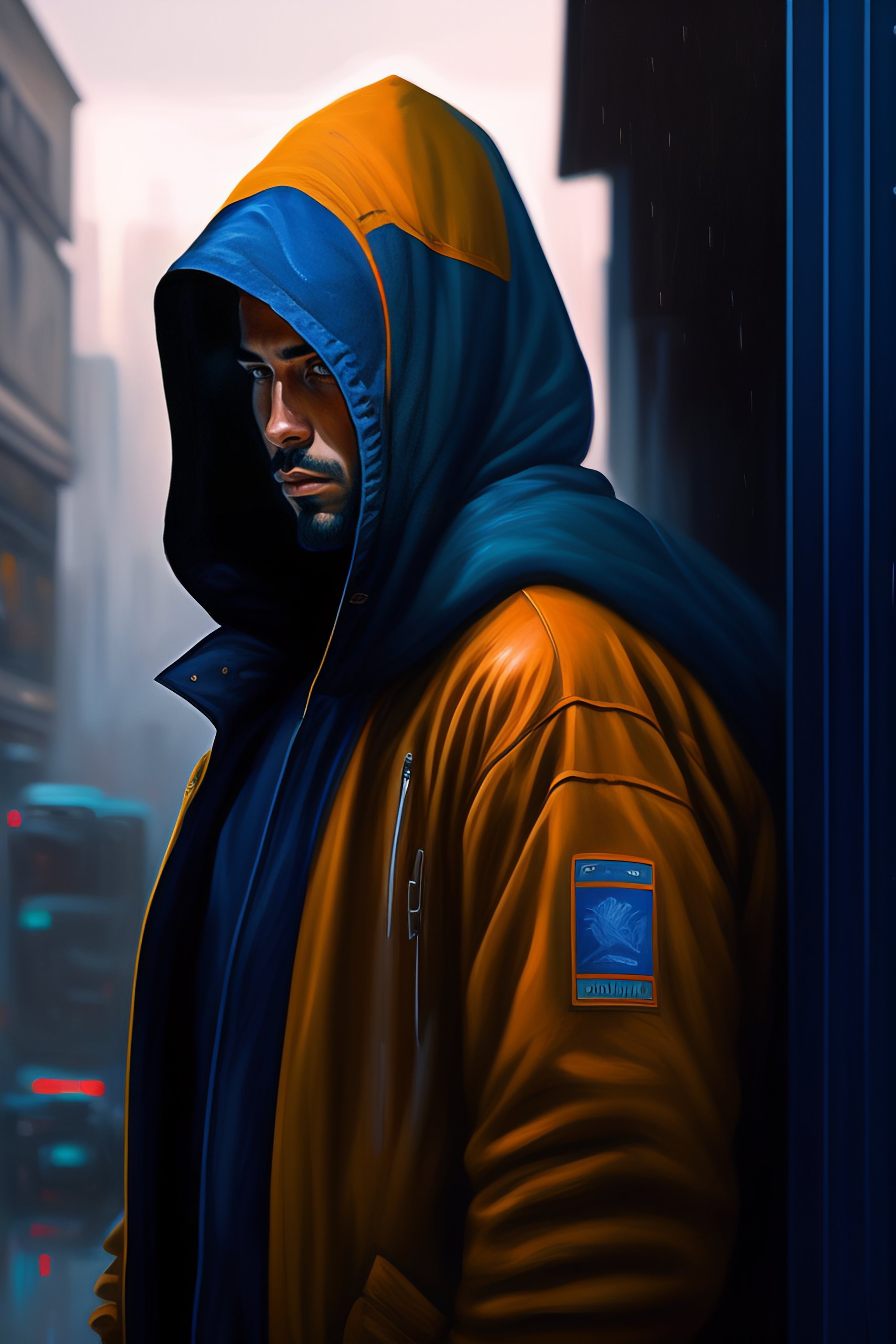 Lexica - Oil painting, portrait of a man in the shadows, dirty ...