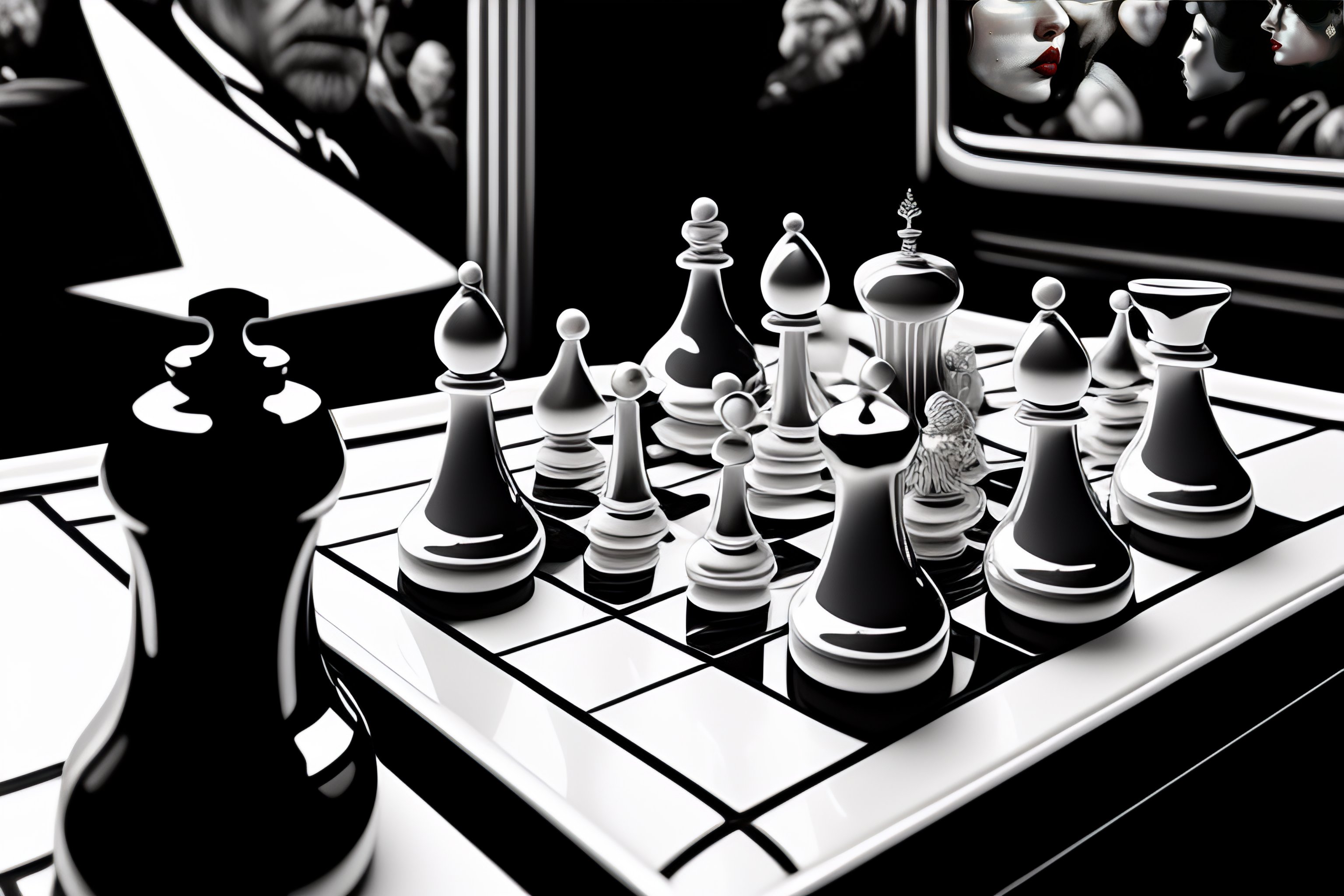 Lexica - White domination in the queen's gambit. chess. comic art ...