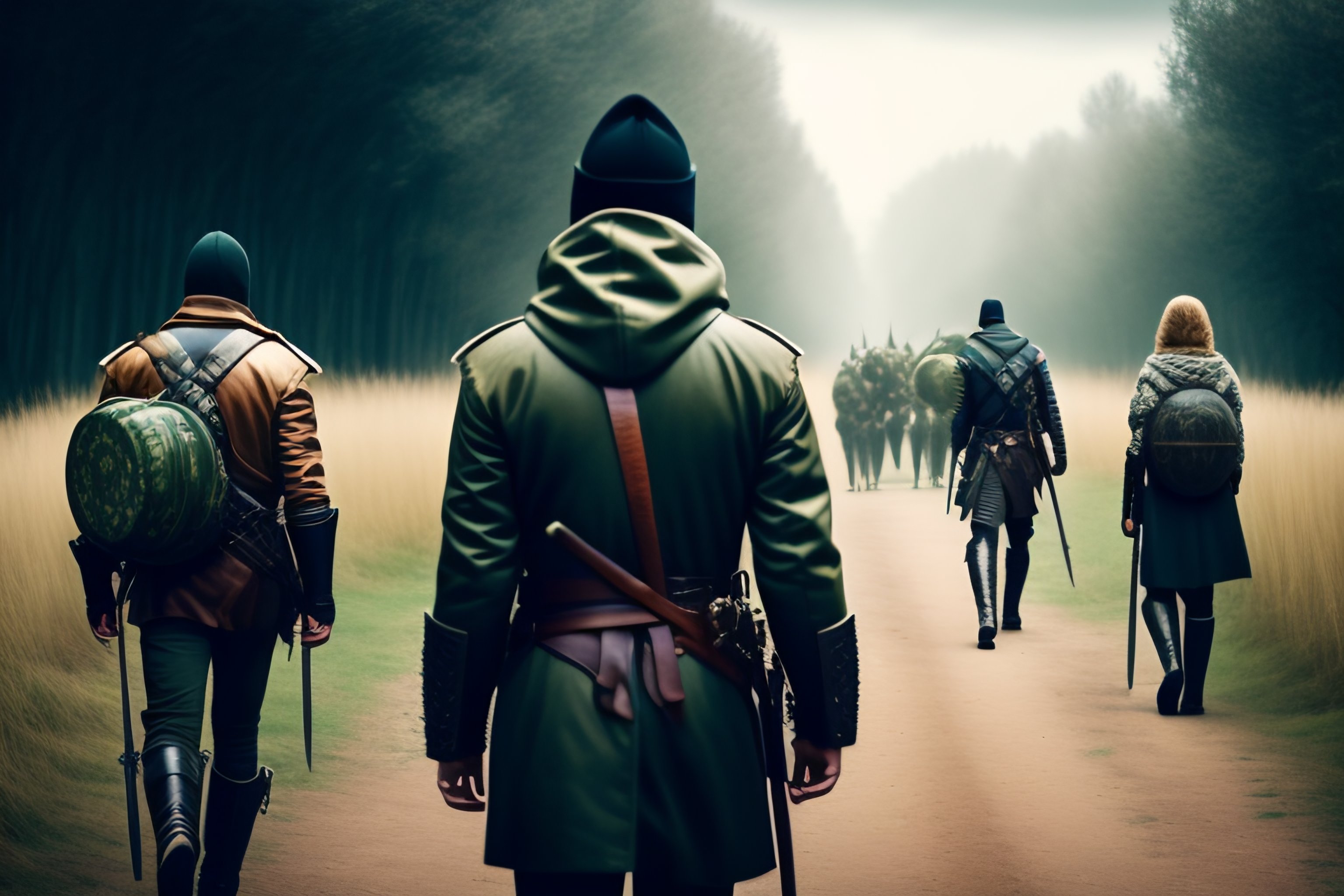 Lexica - The back of the young people who just became hunters. They are ...