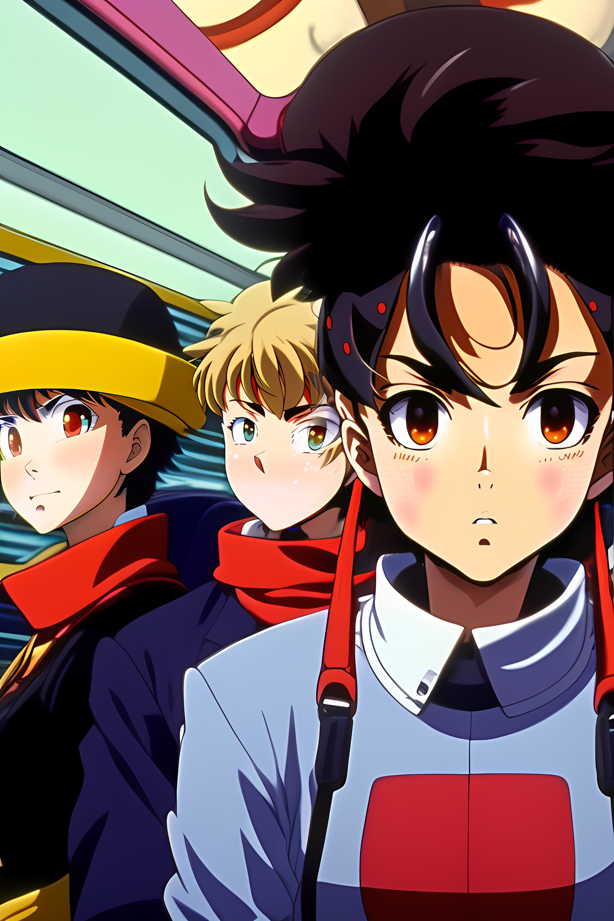 Lexica - Vintage anime screenshot from Akira, 90’s anime. A group of ...