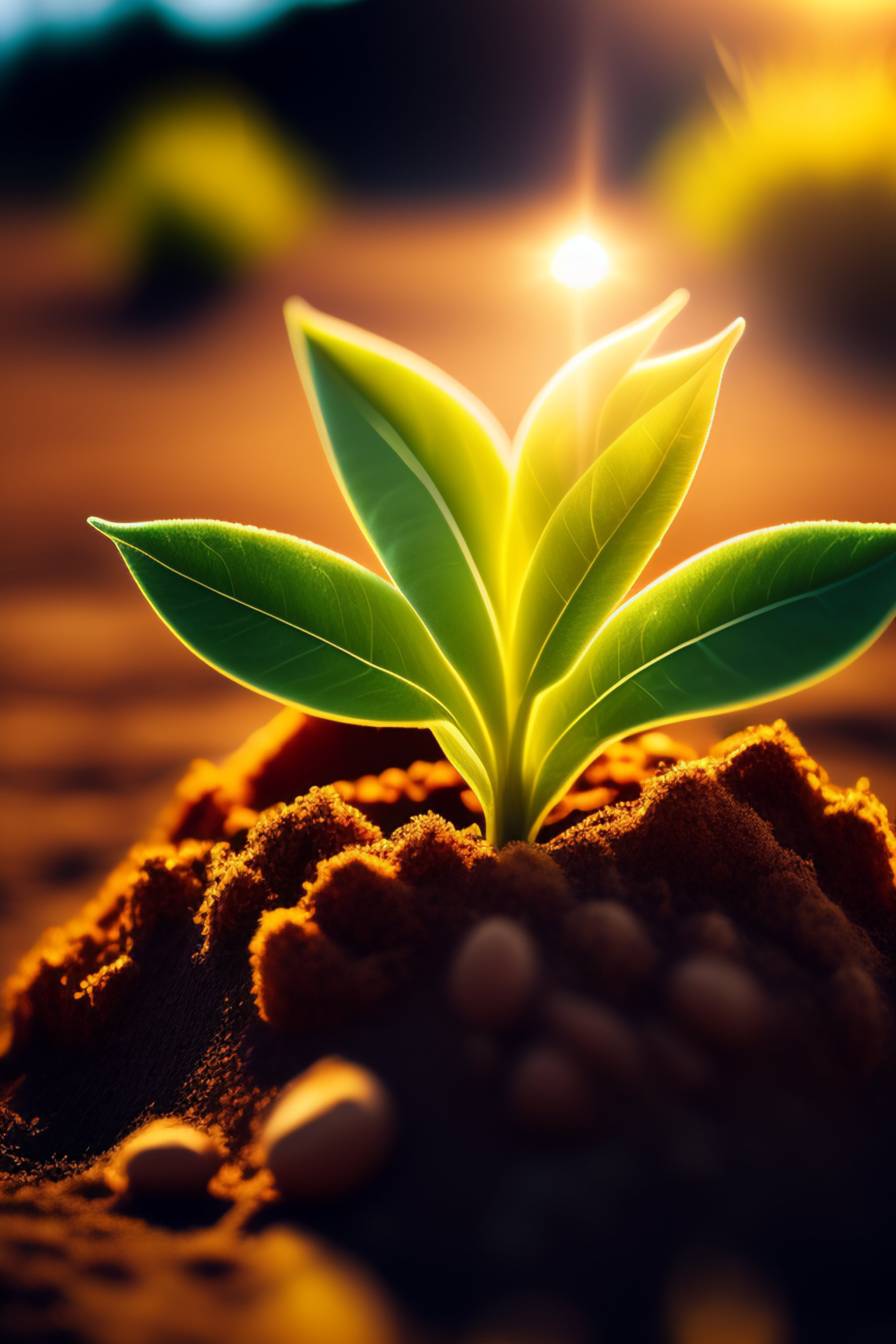 Lexica - A photorealistic christian image of a plant sprouting through ...