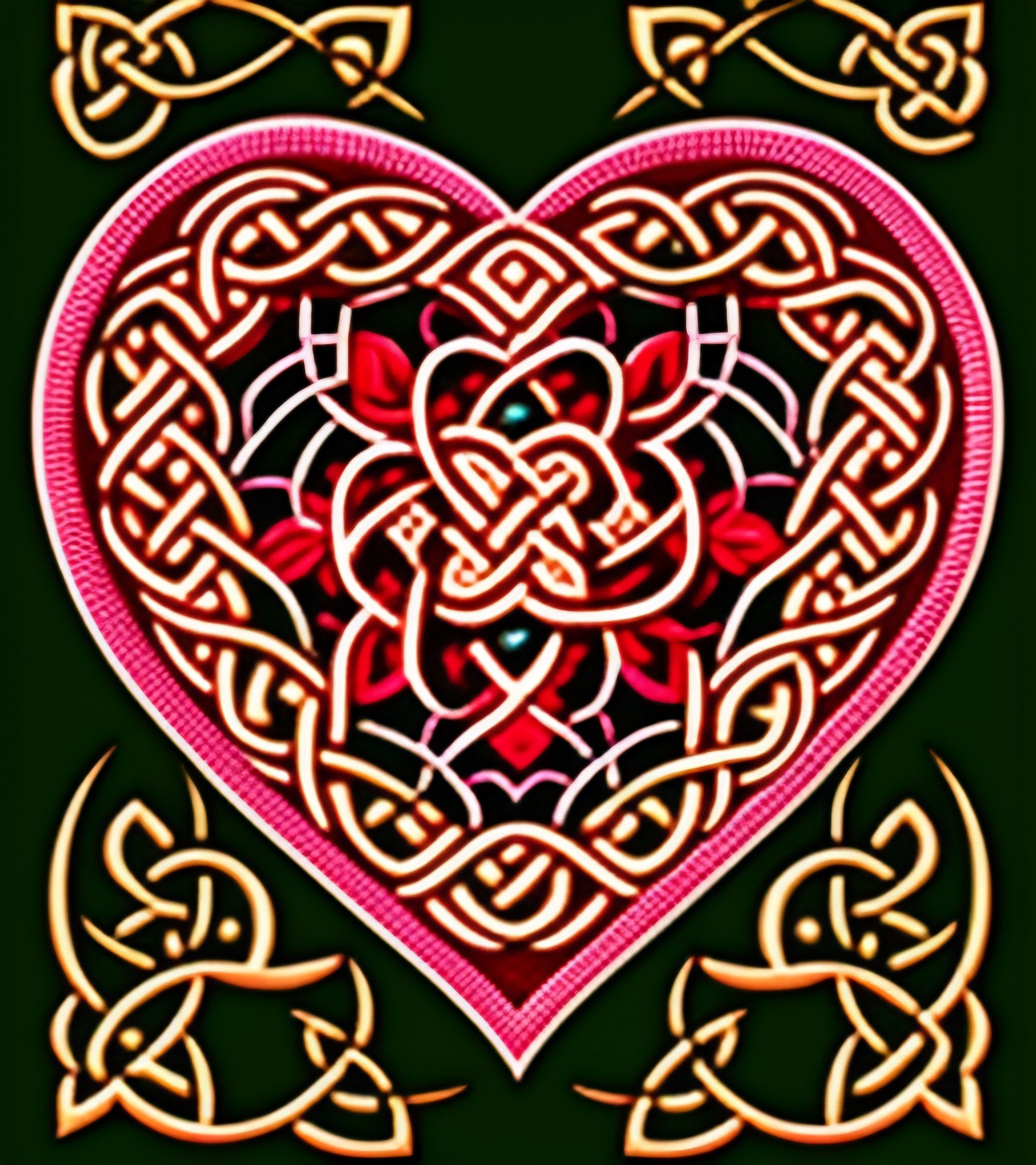 Lexica - Heart intertwined elfish, Celtic knots, symmetrical and ...
