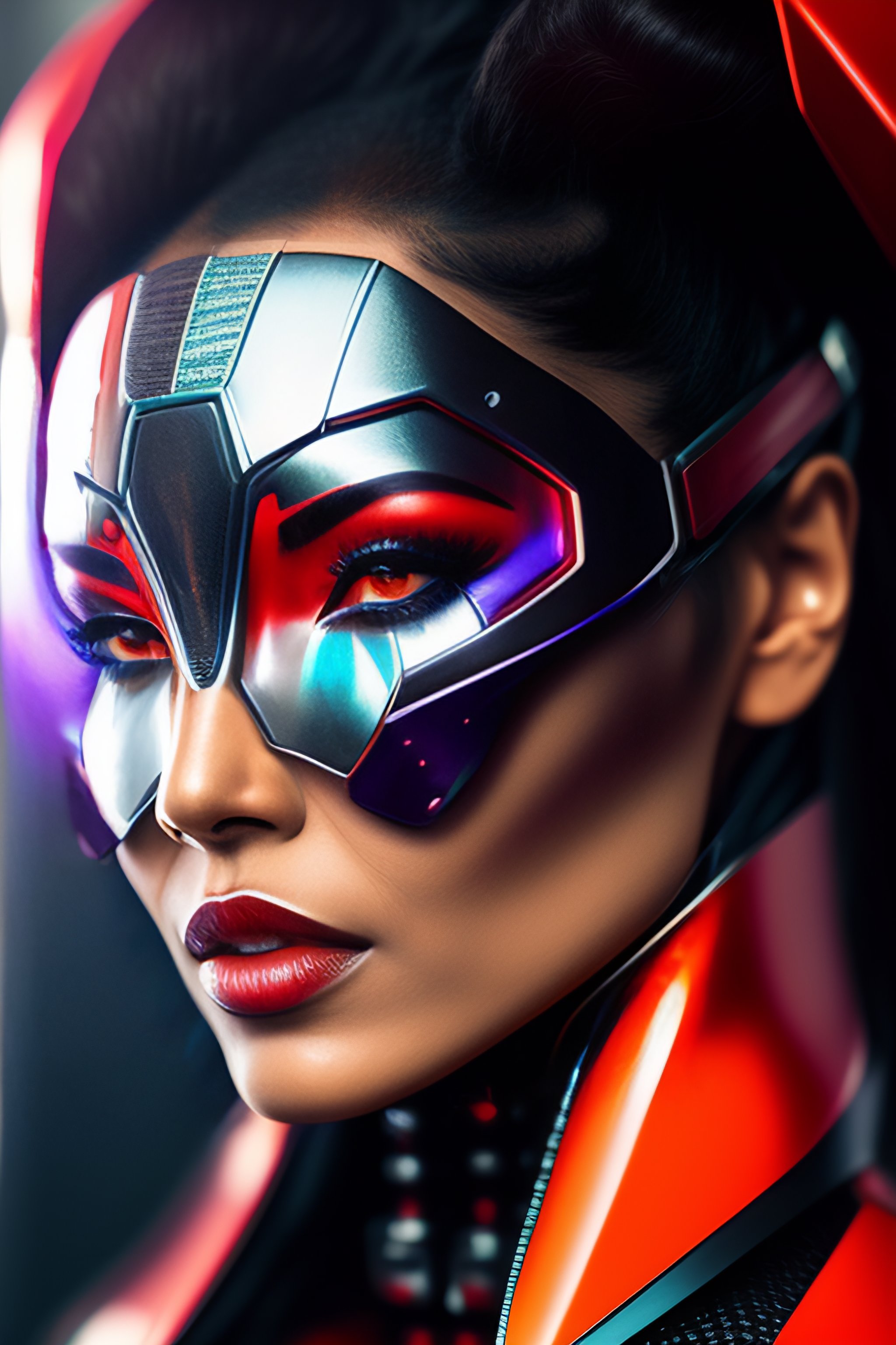 Lexica - Portrait of spiderwoman as a robot, cyberpunk machine, machine ...