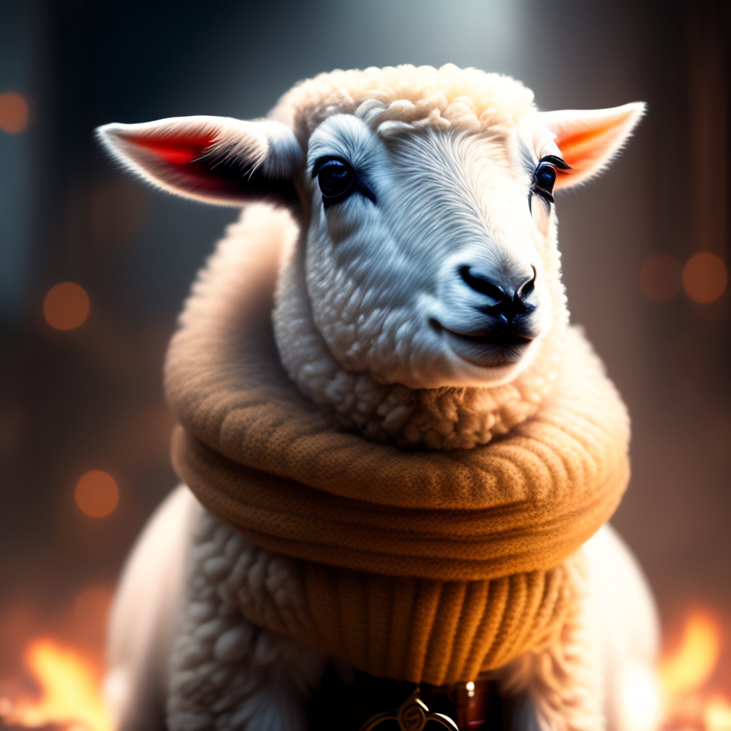 Lexica - A lamb robot IA intelligence, ex machina, dressed like a ...