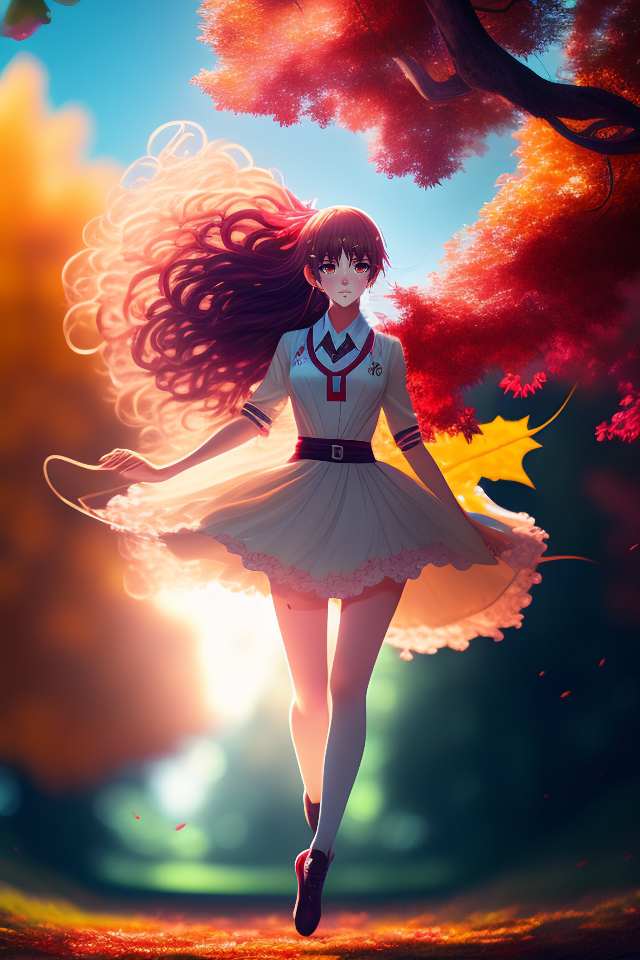 Lexica - The photograph captures the moment anime girl Sinestrea falls ...