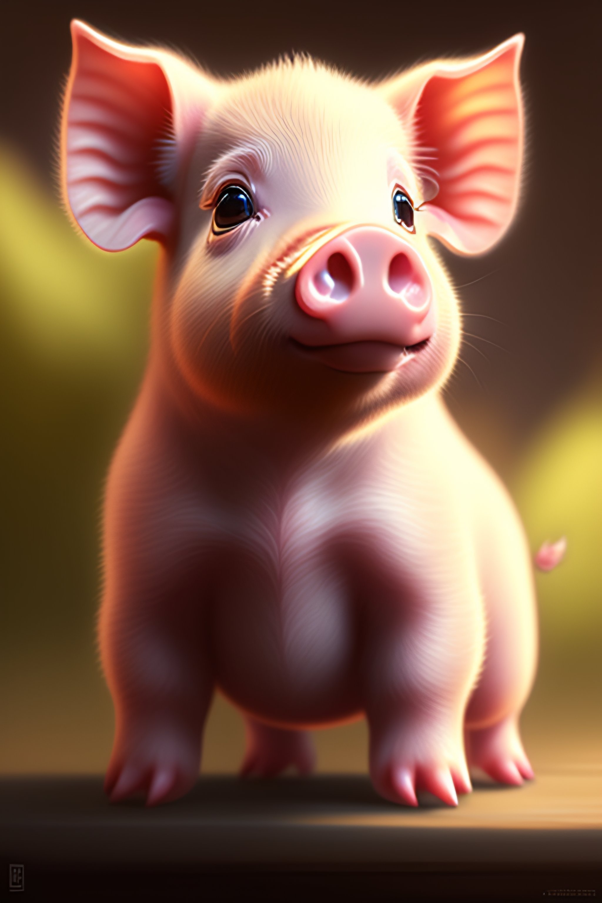 Lexica - Just a cute little baby pig, just a cute little thing, blush ...