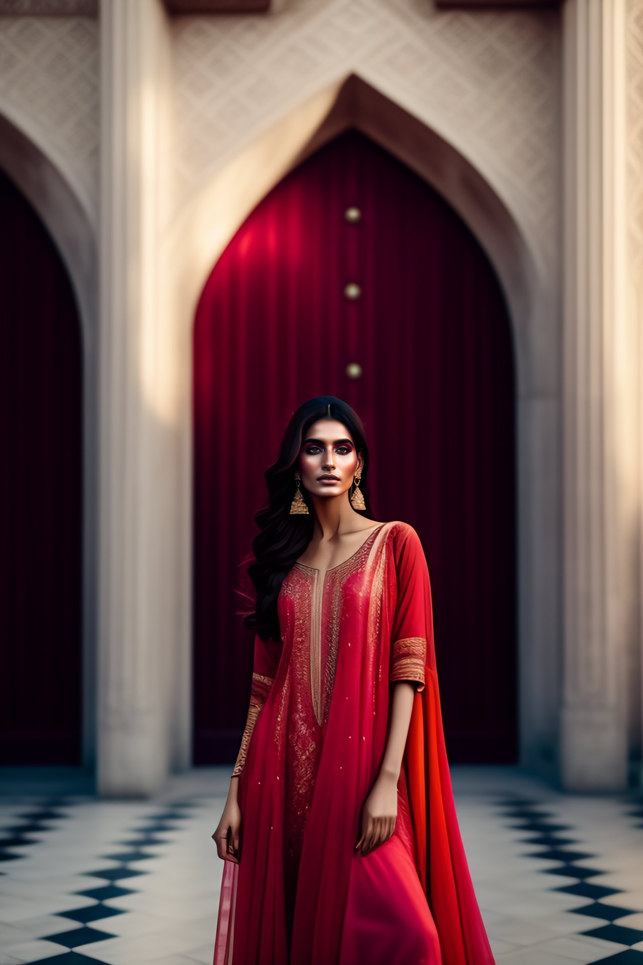Lexica - Portrait of haute couture beautiful pakistani fashion model ...