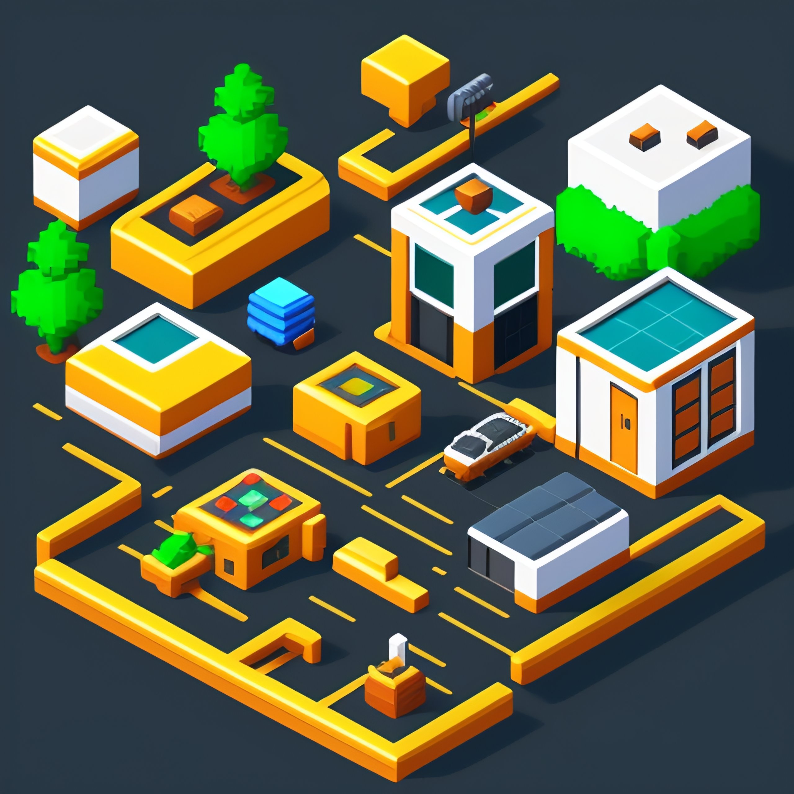 Lexica - Modern isometric pixel art tileset
