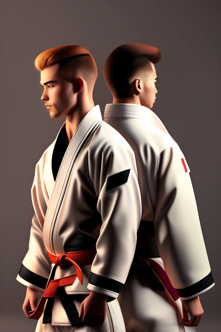 Lexica - High detailed portrait of Brothers standing back to back ready ...