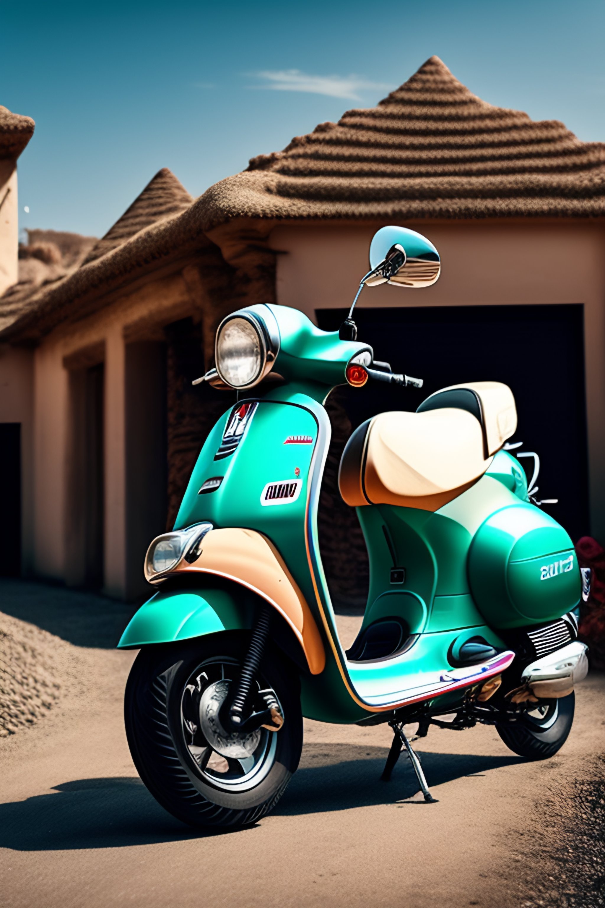 Lexica - Skitze eines skeleton auf einer fahrenden vespa