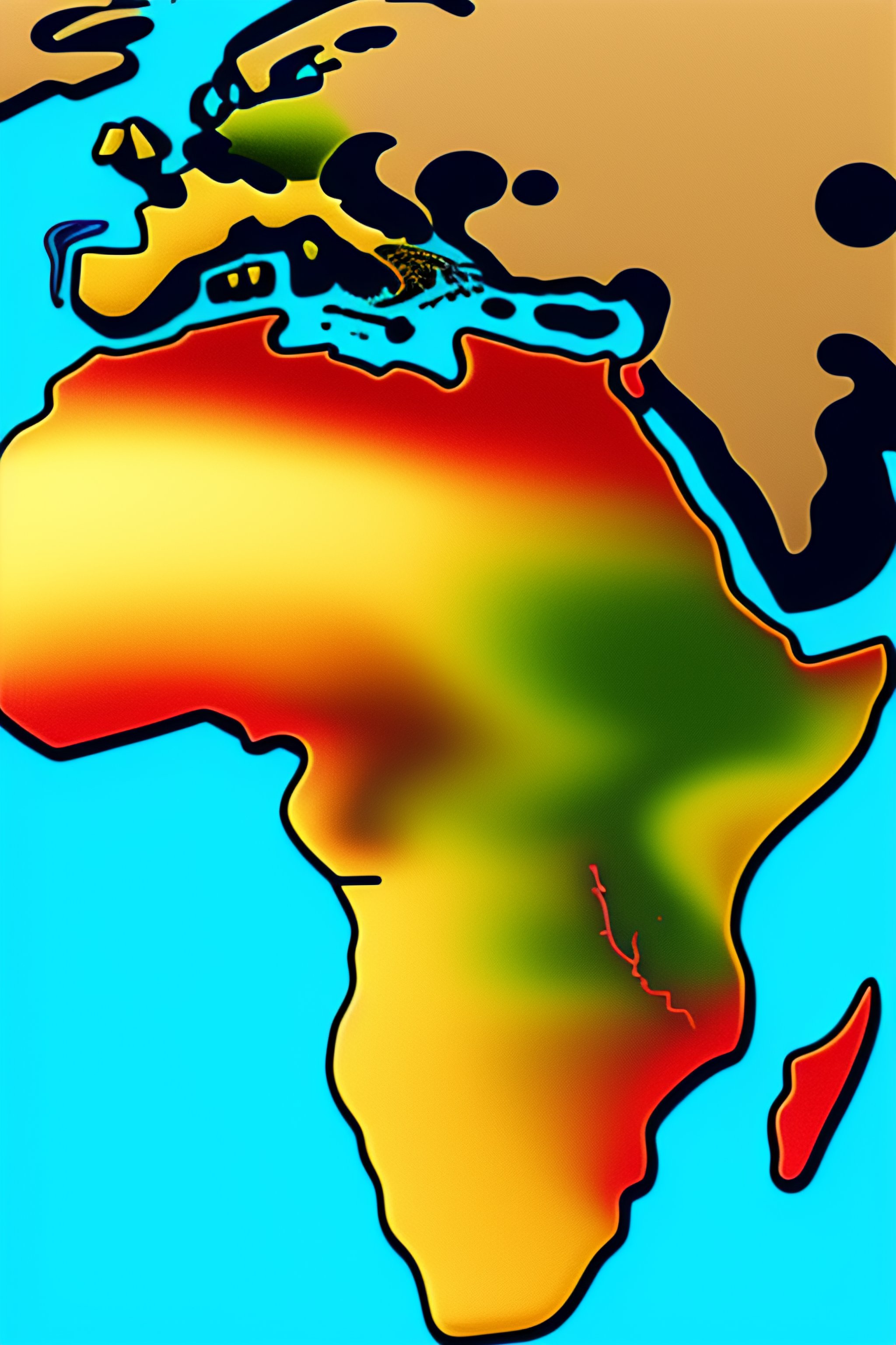 Lexica - Generate a detailed map of africa