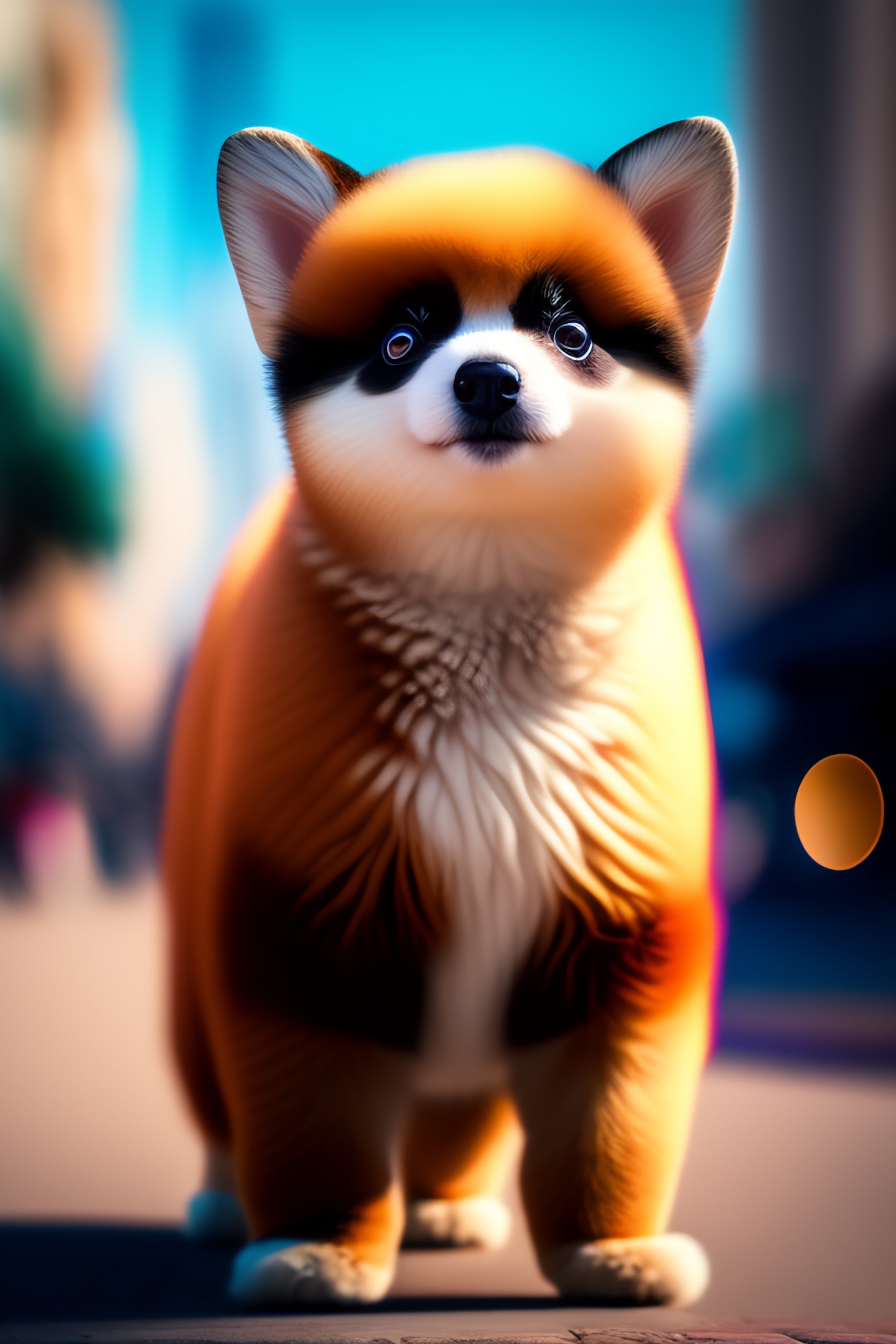 Lexica - Imagine a cute, fluffy creature from Dubai, with big, round ...