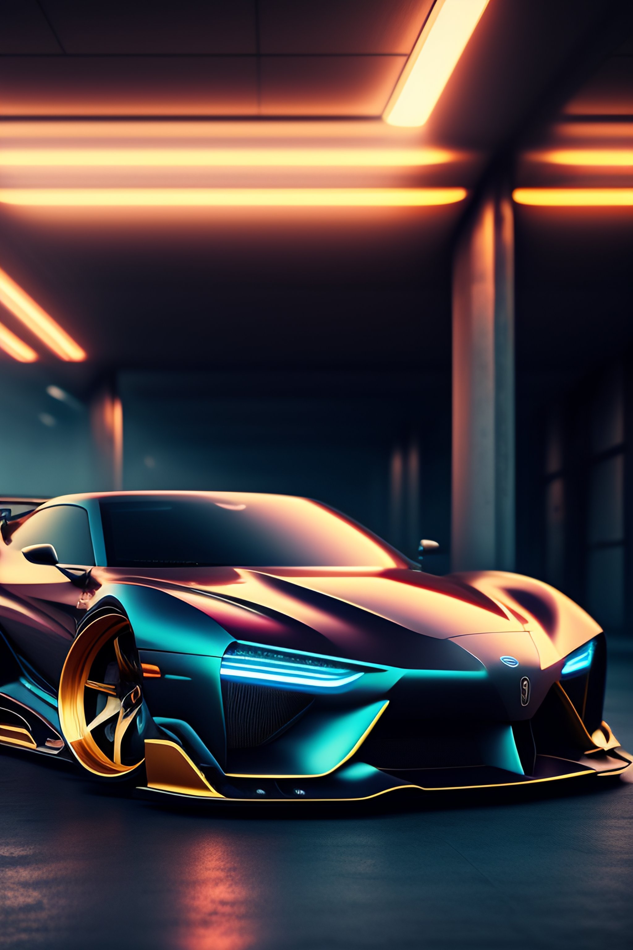 Lexica - High detailed car, cyberpunk sedan, drammatic light