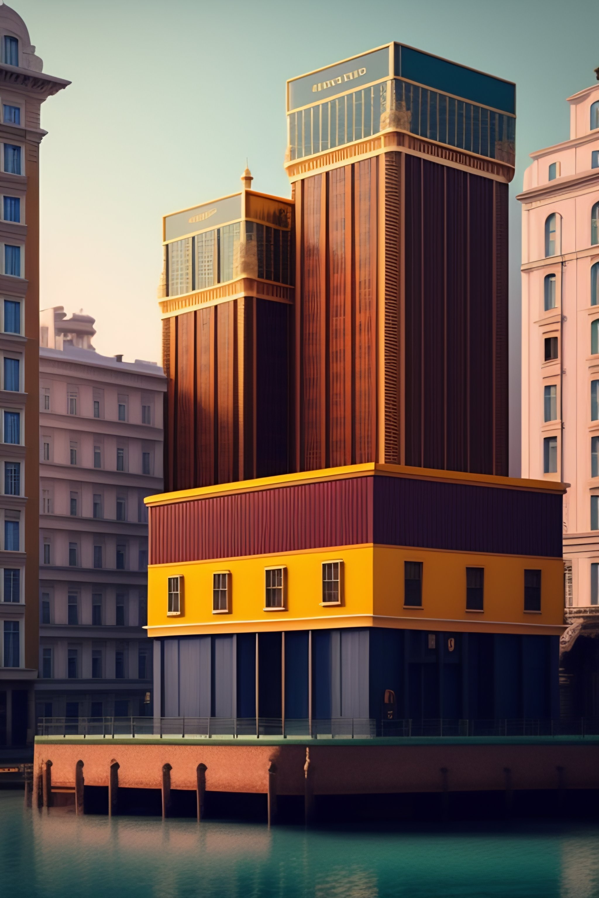 Lexica - A building by Wes Anderson