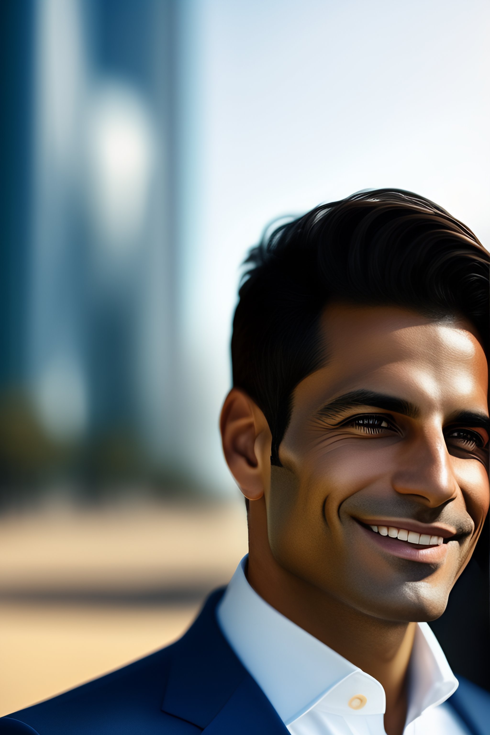 Lexica - Portrait of a real estate brazilian male broker