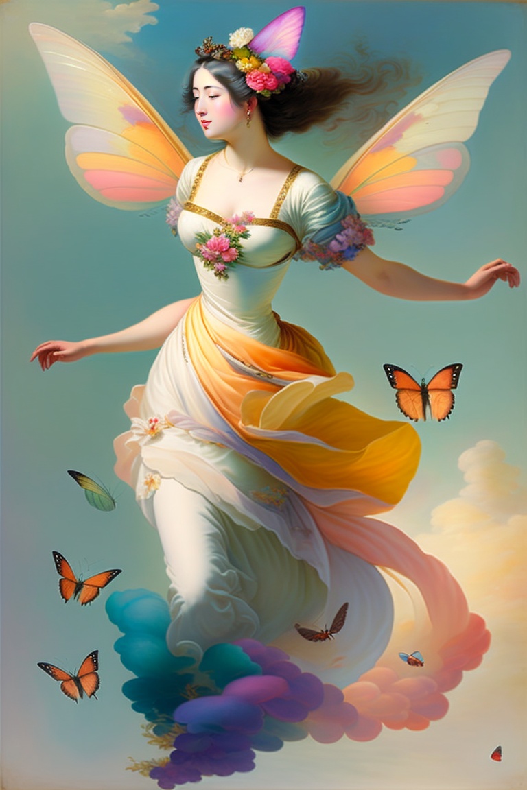 Lexica - Panoramic landscape,tattoo,(stunningly beautiful girl )fallind ...