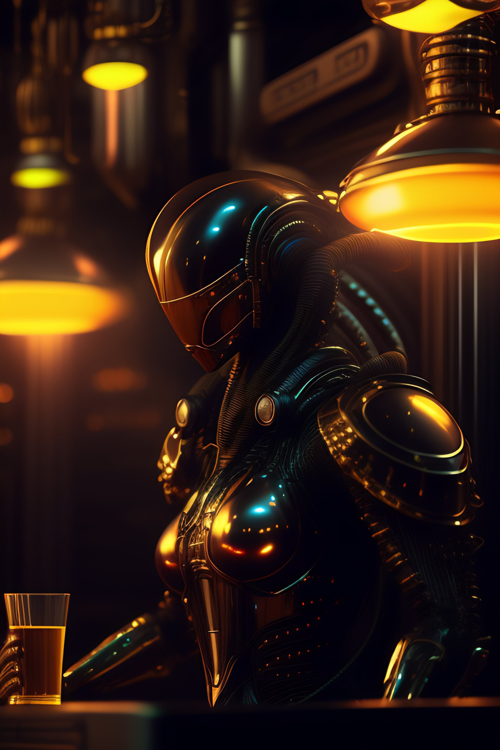 Lexica - Alien and biomechanical drinking elixir futuristic strong full ...