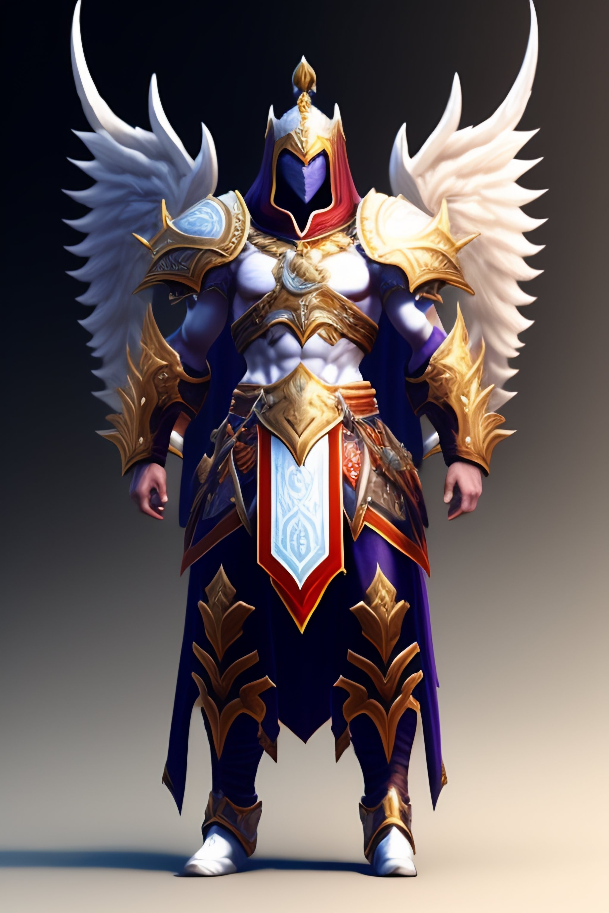 Lexica - Warrior with white majestic armor from lineage2