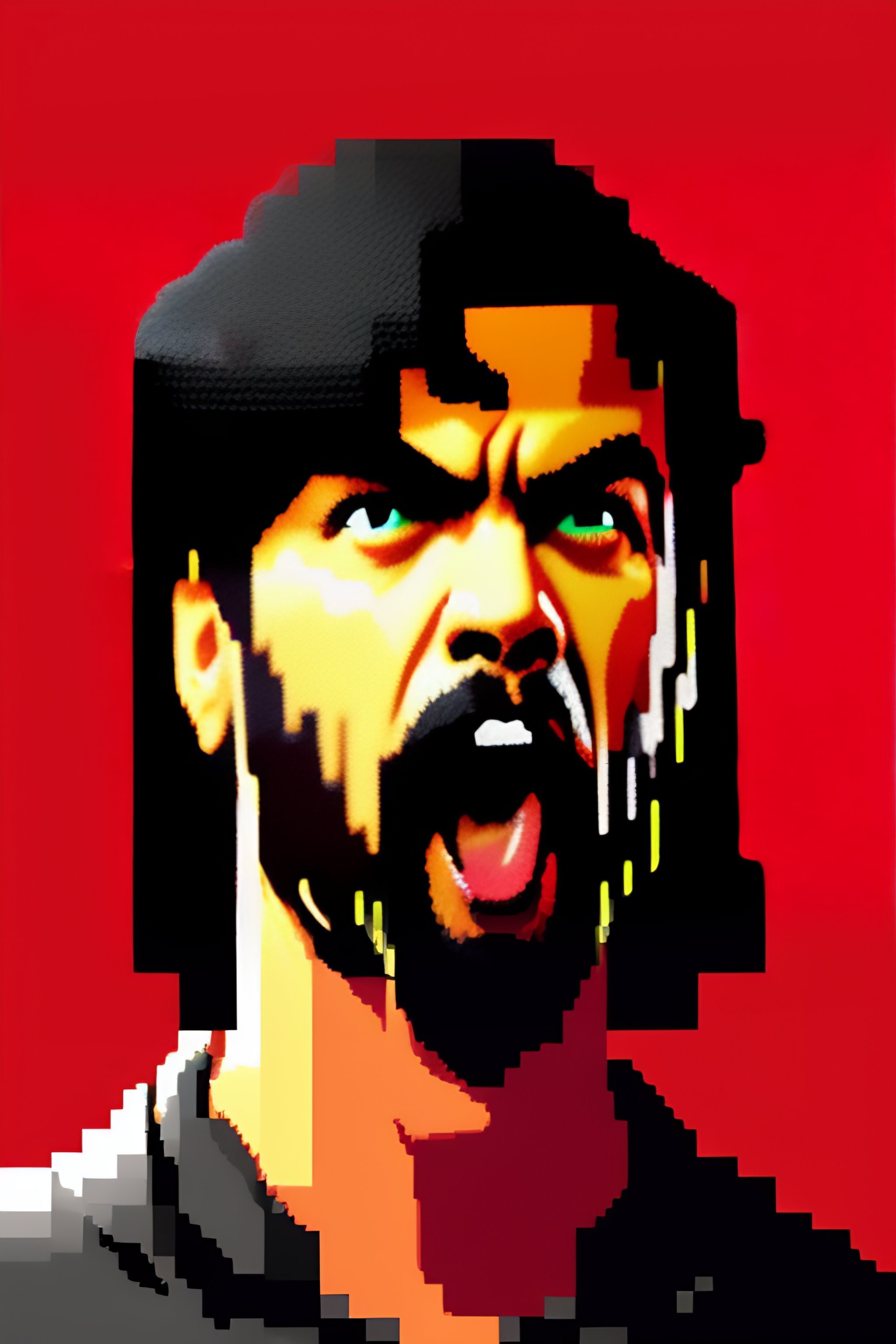 Lexica - Pixel art angry nice looking Max