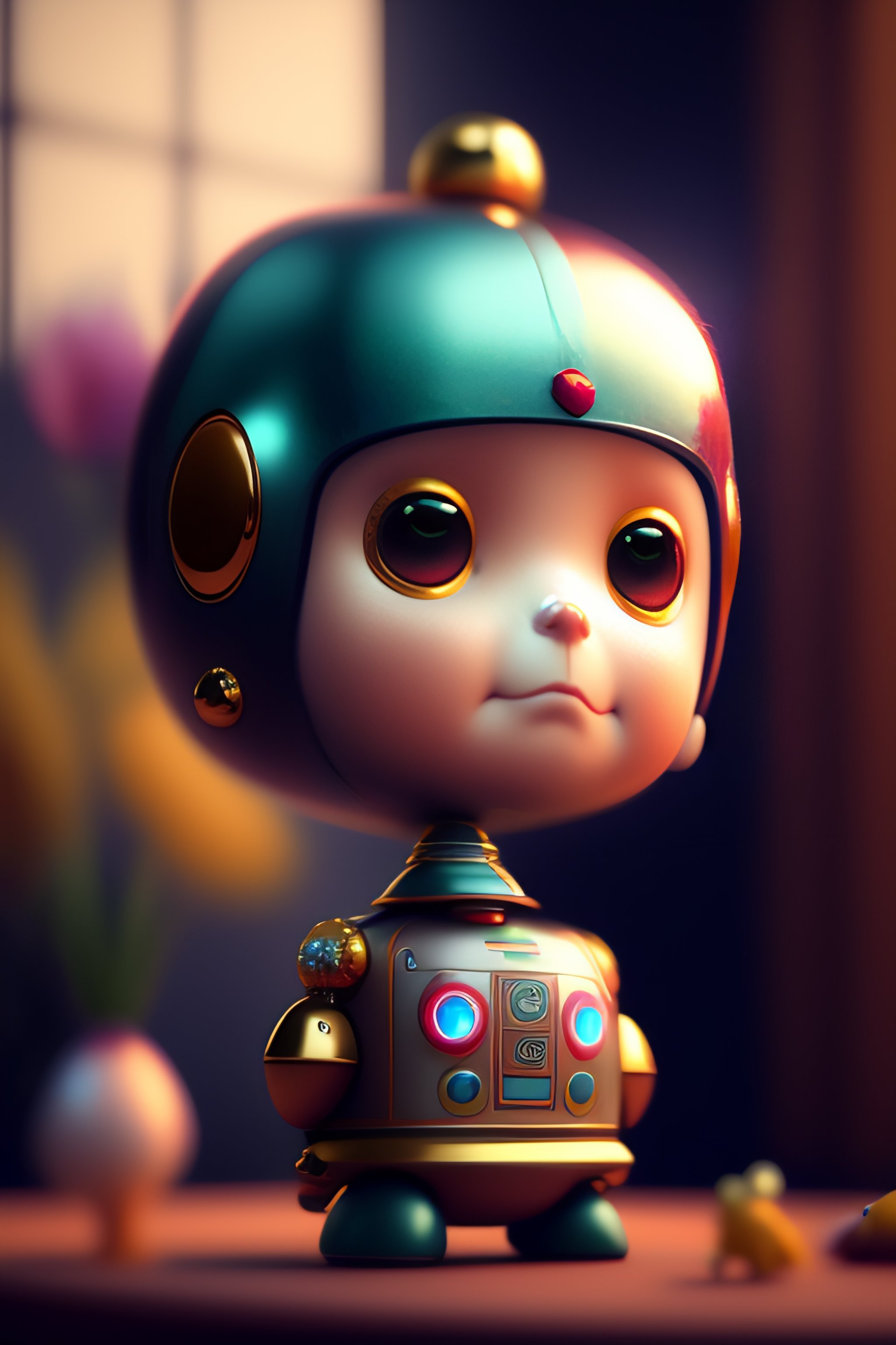 Lexica - Toy art robot thinking about life ,unreal engine, cozy indoor ...