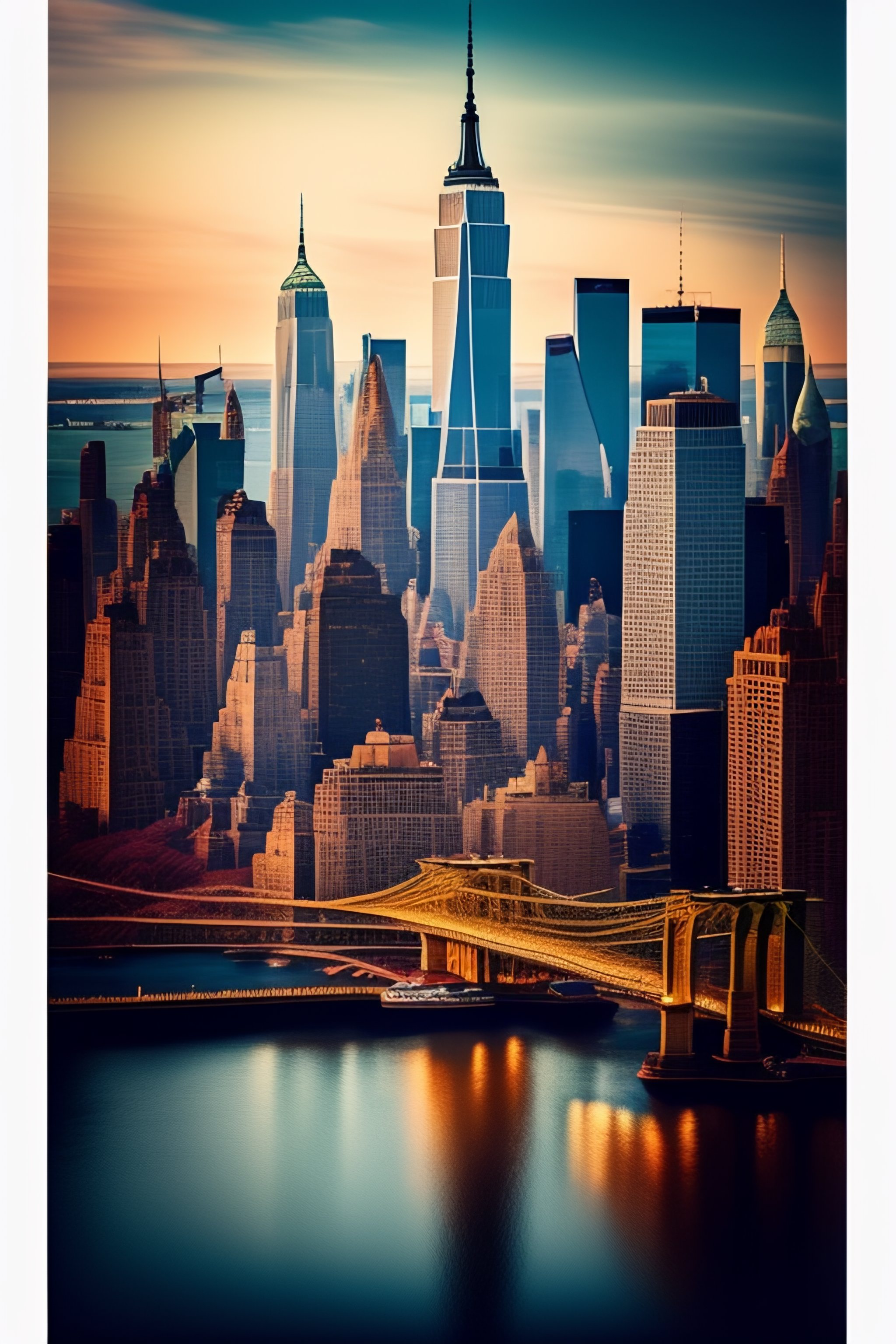 Lexica - New york city skyline, vintage