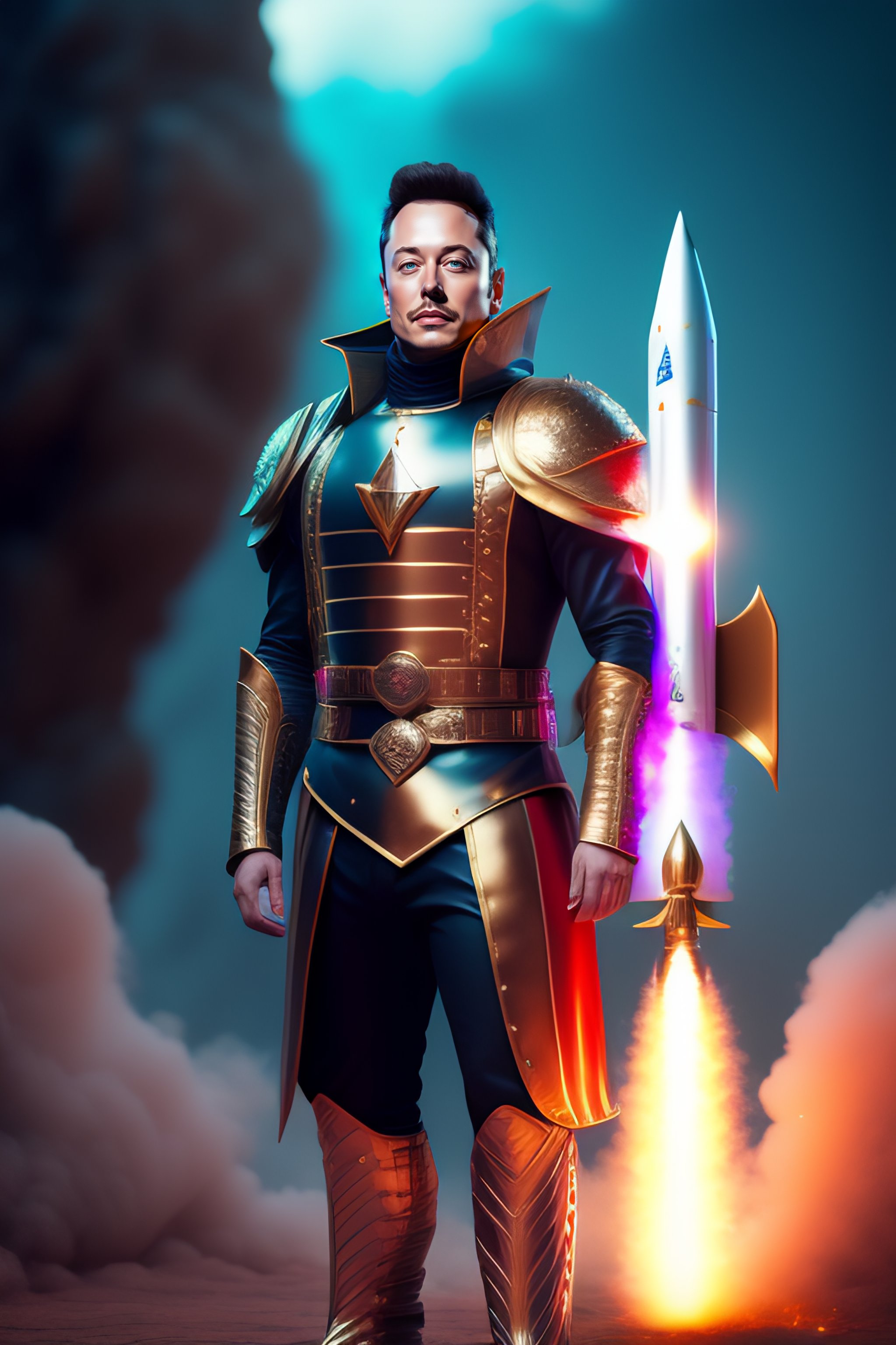 Lexica - Realistic style, 3d Unreal engine, Elon Musk person, wearing ...