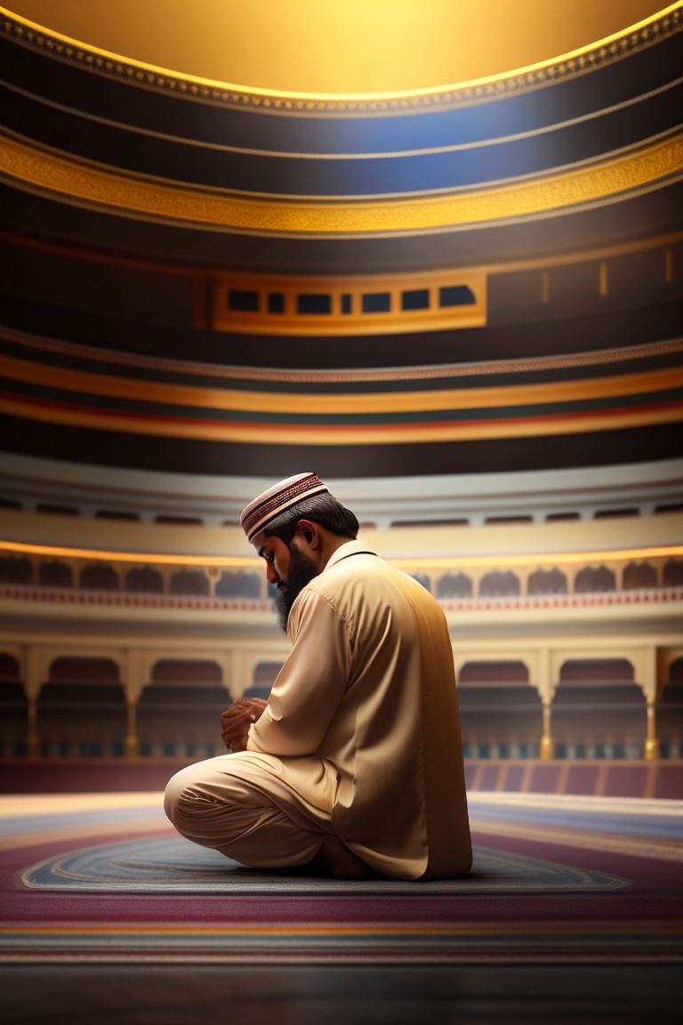 Lexica - A muslim praying in front of kaaba during ramadhan pray to god ...