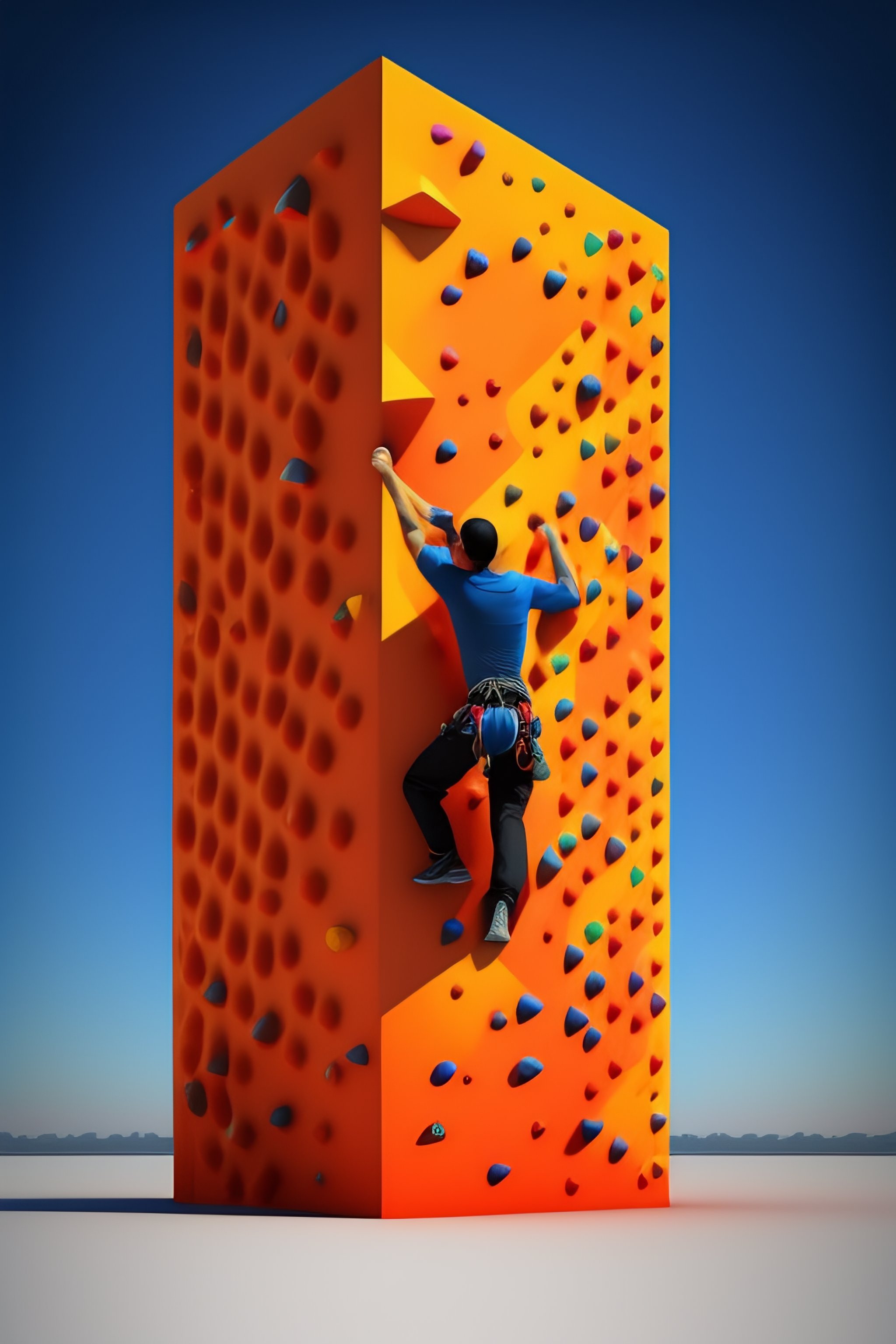 Lexica - 3d climbing man wall design