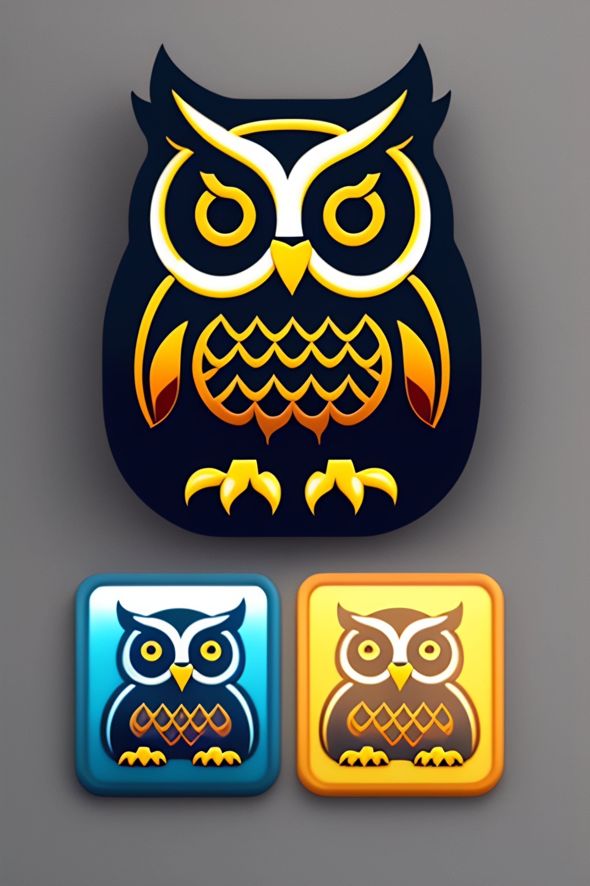 Lexica - Logo 2d outline for an owl and coding icon for a creative ...
