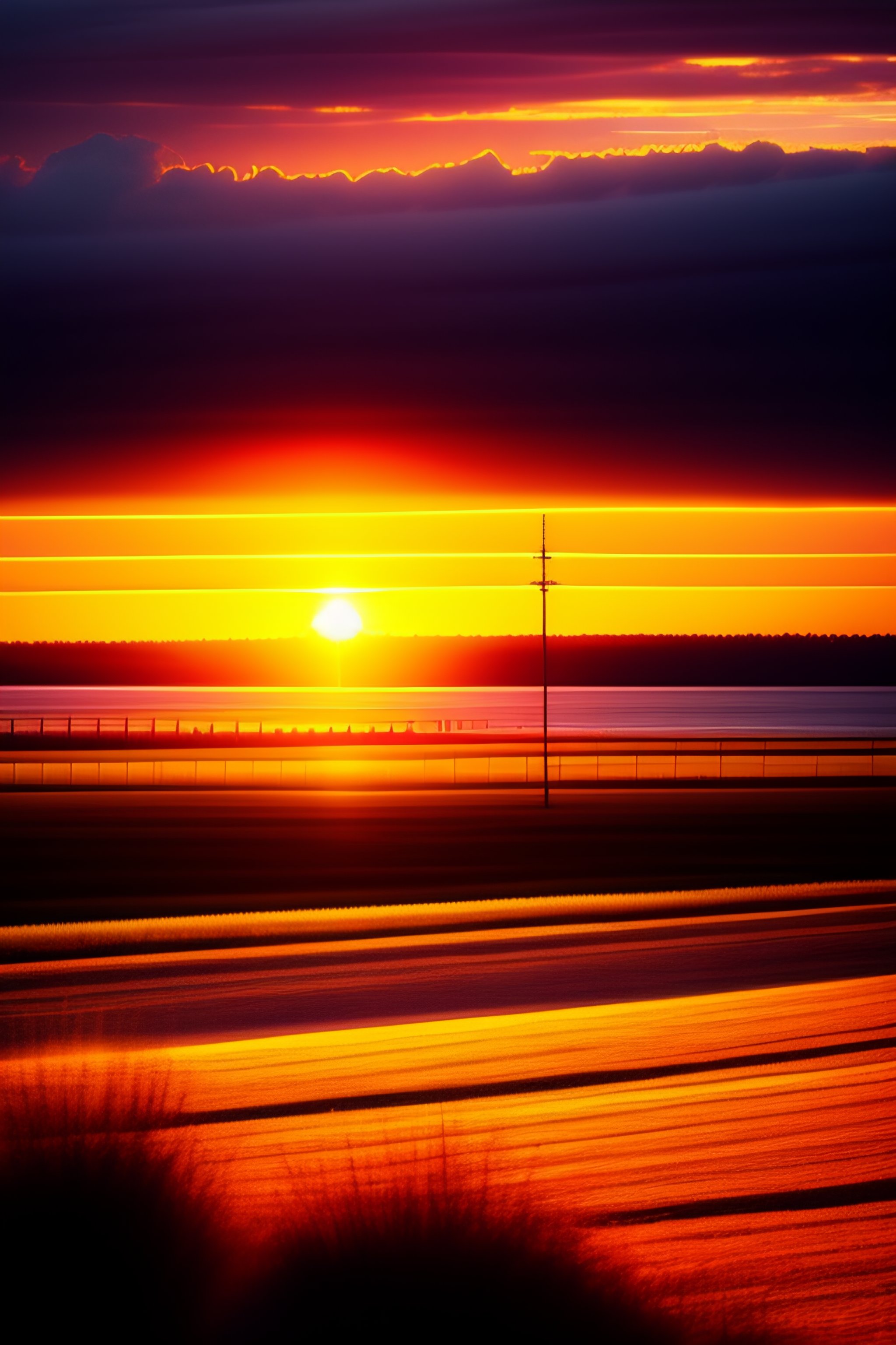 Lexica - A big bright beautiful tomorrow, sunset landscape, beautiful ...