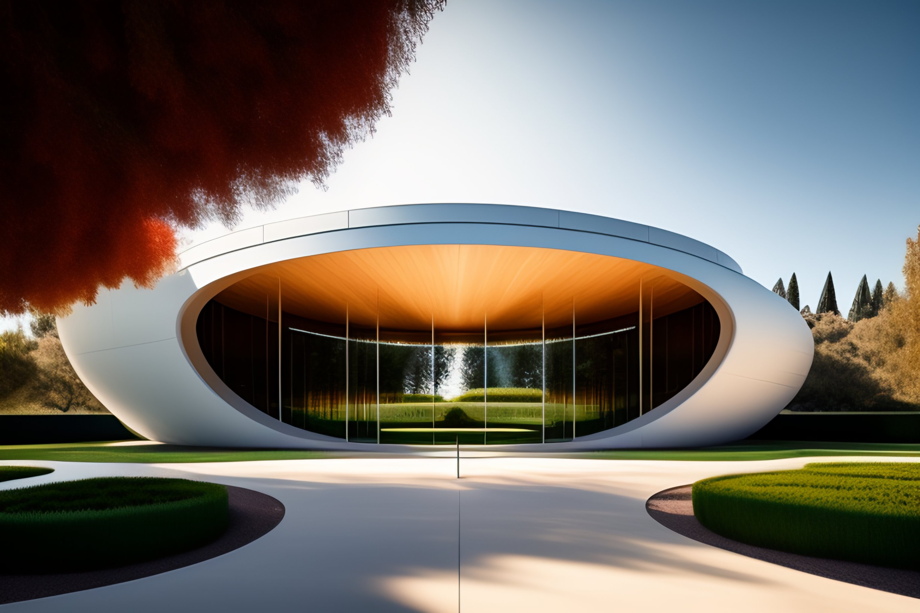 Lexica - Apple Park headquarters doughnut in California