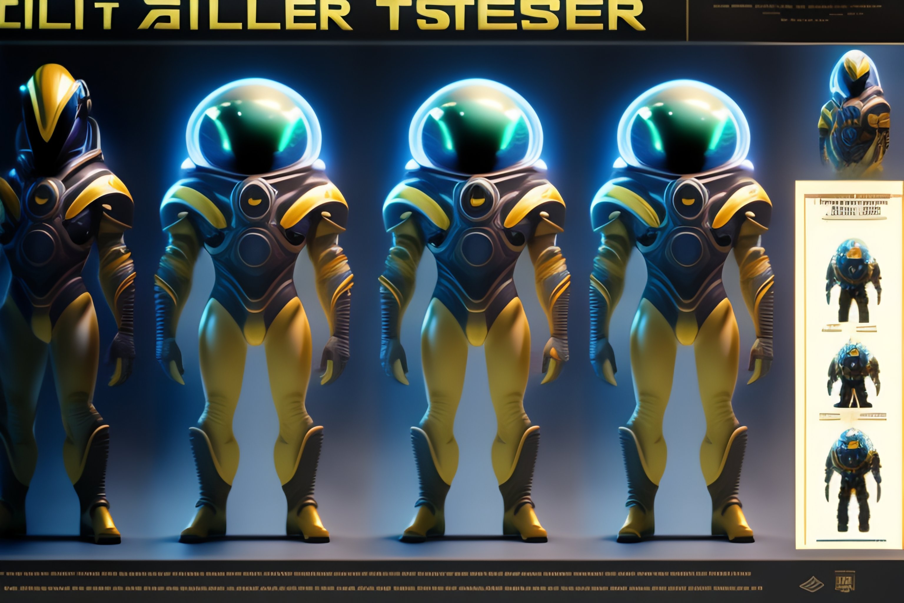 Lexica - Photo real alien monster model sheet t pose